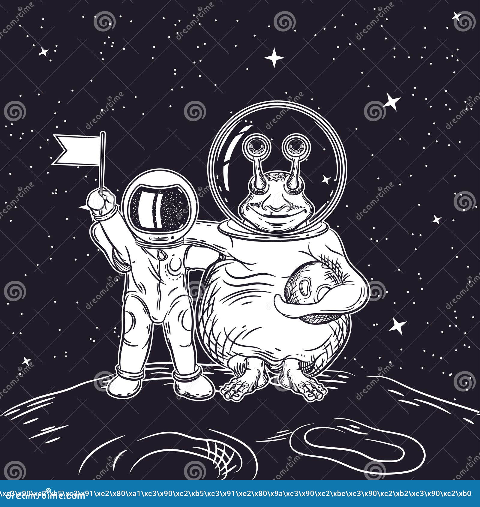 Alien Contact Hands. Handshake Of An Alien And An Earthling. Human And ...