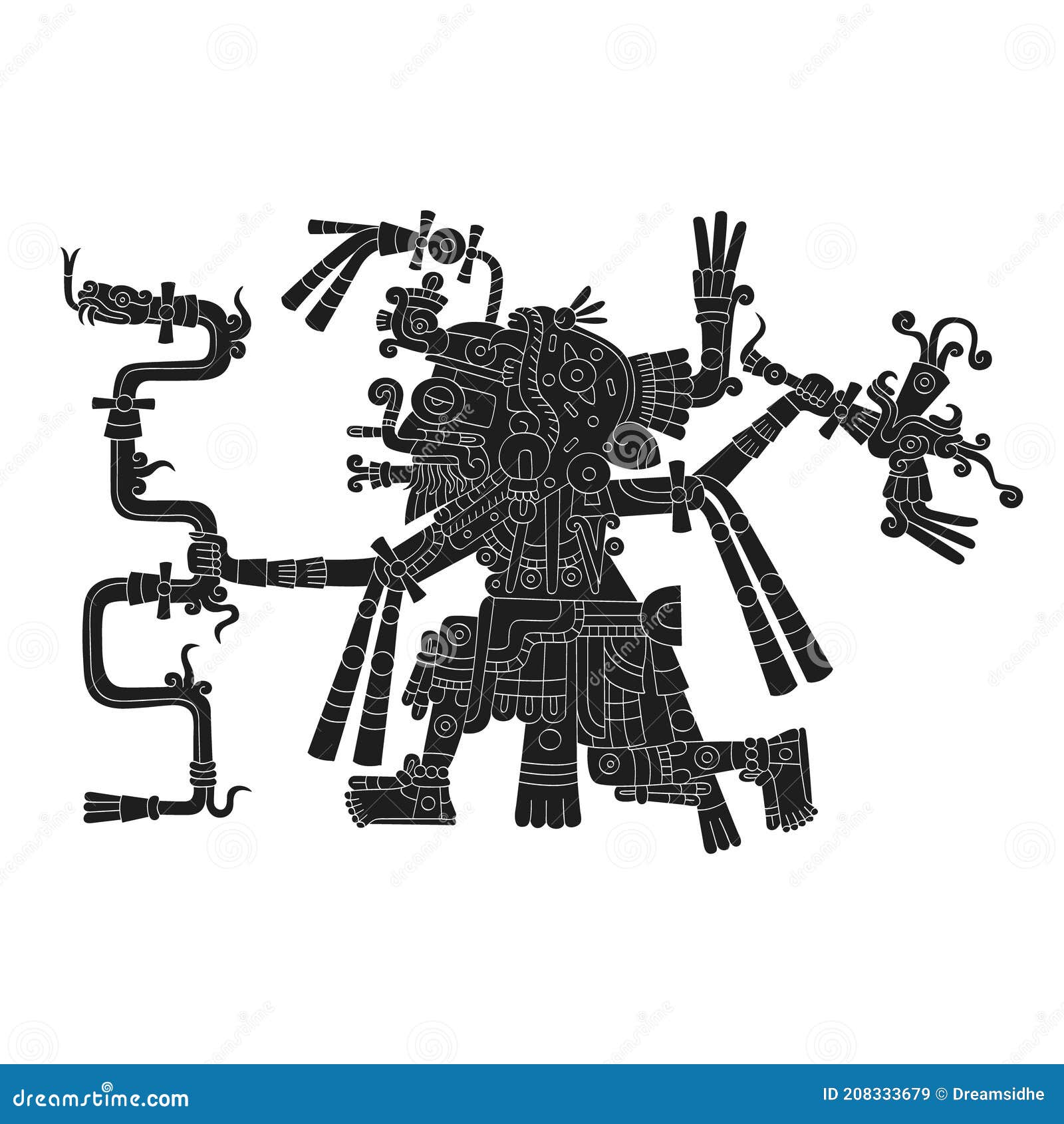 Tlaloc Mayan Aztec Deity Of Water And Rain Illustration. Royalty-Free ... Tlaloc Mayan Aztec Deity Of Water And Rain Illustration. Royalty-Free ...
