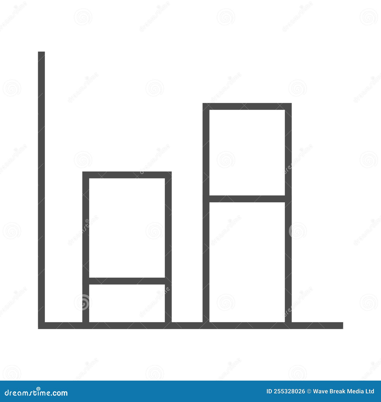 Vector image of bar chart stock illustration. Illustration of people ...