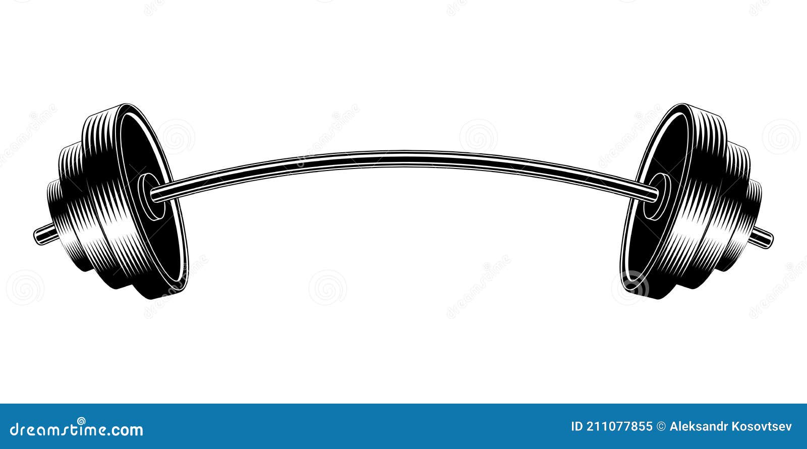 Barbell_2 stock vector. Illustration of power, body - 211077855