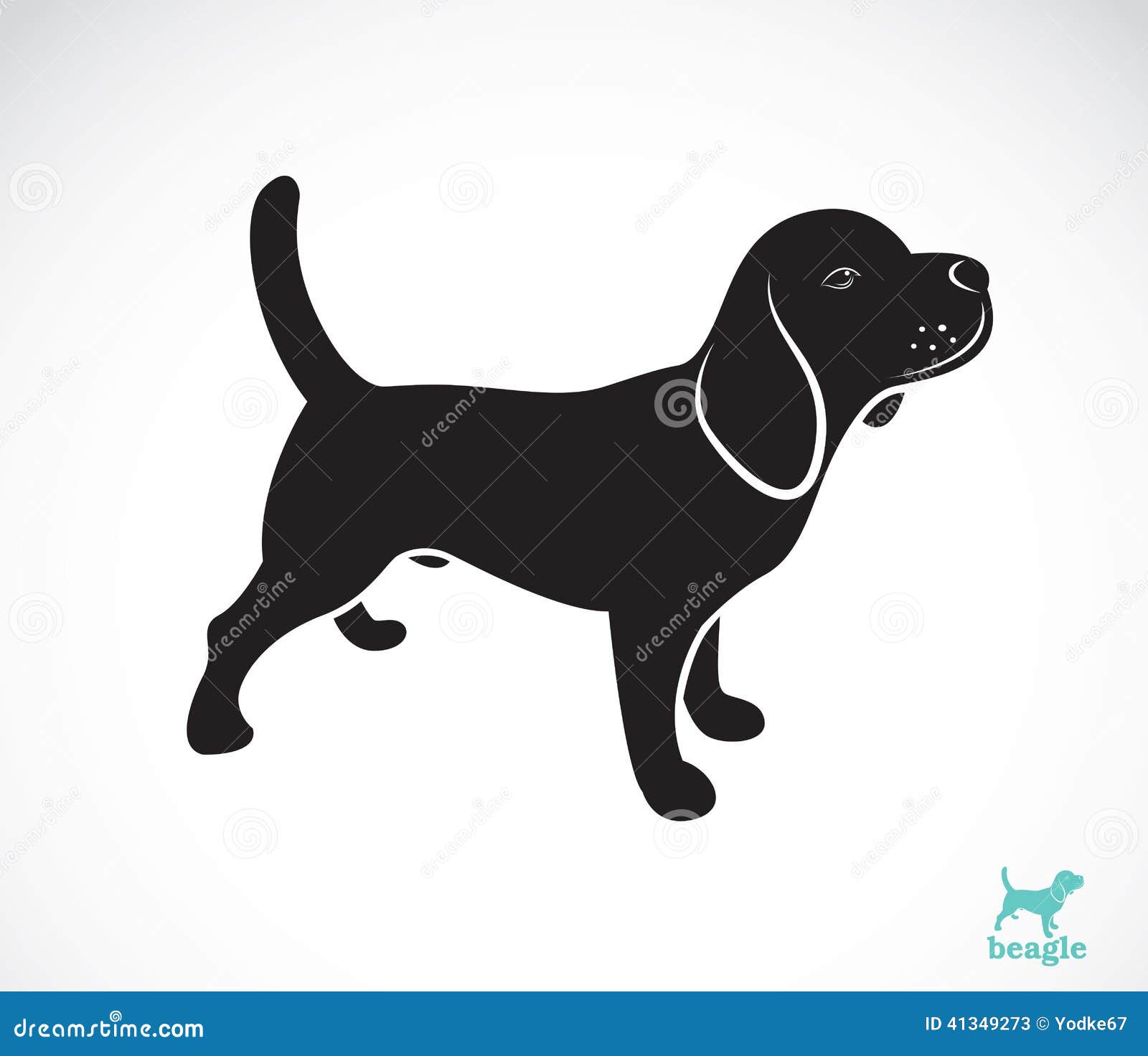 Vector image of beagle dog stock vector. Illustration of breed - 41349273