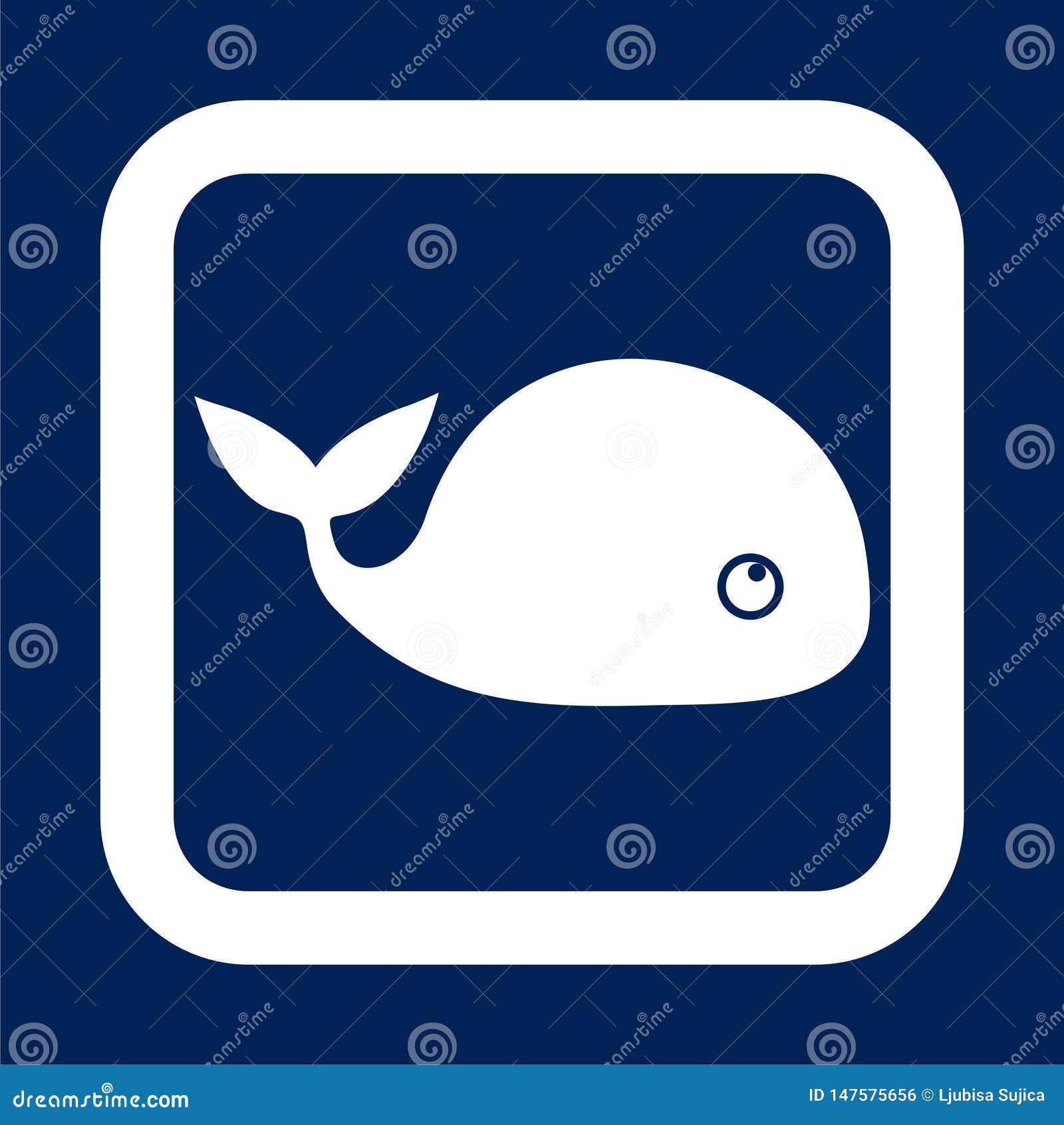 Vector Image of a Big Whale - Illustration Stock Vector - Illustration ...