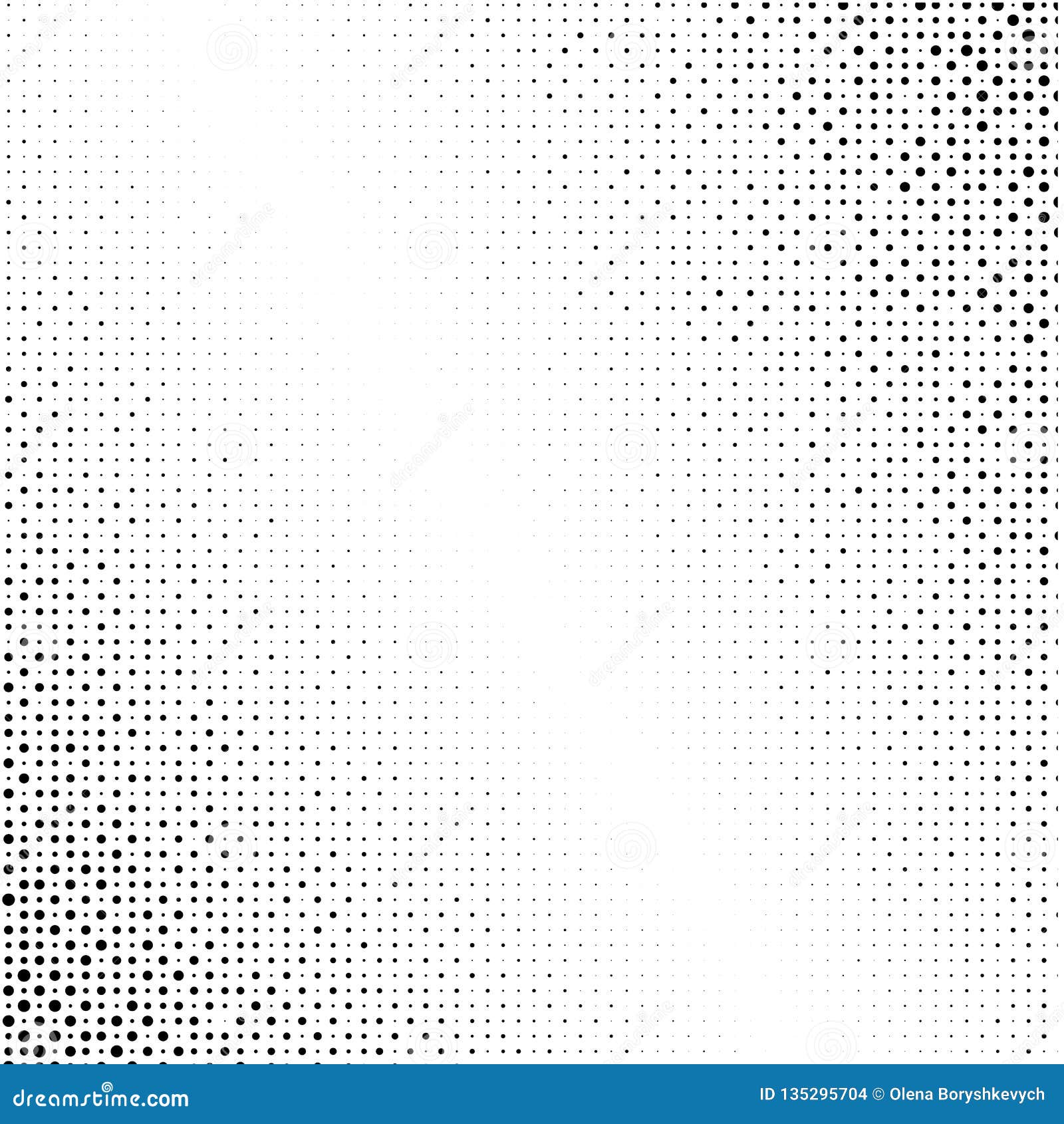 Vector Image of Black Dots of Different Sizes Have Different Density on ...