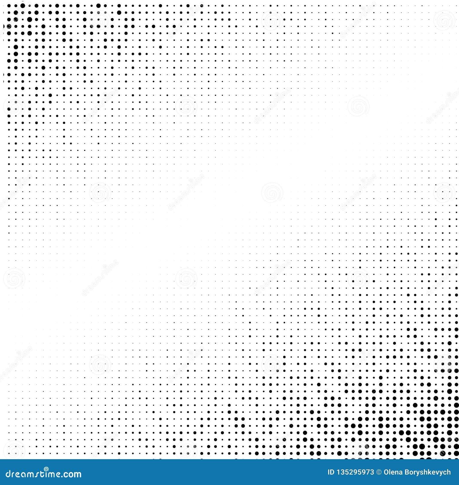 Vector Image of Black Dots of Different Sizes Have Different Density on ...