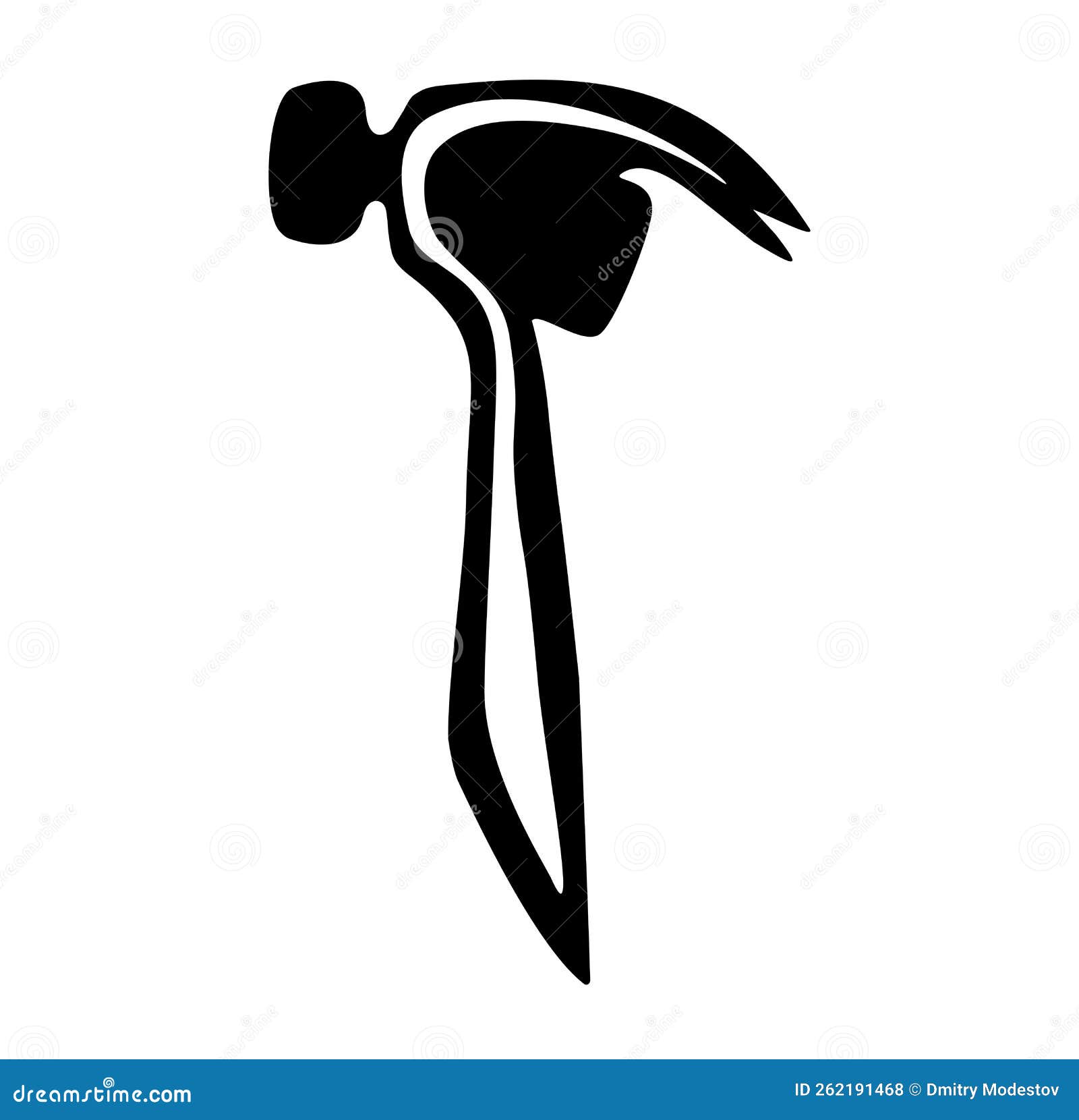 Vector Image of Black Hammer on White Background Stock Vector ...