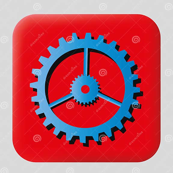Vector Image of Blue Color Setting Icon Stock Vector - Illustration of ...