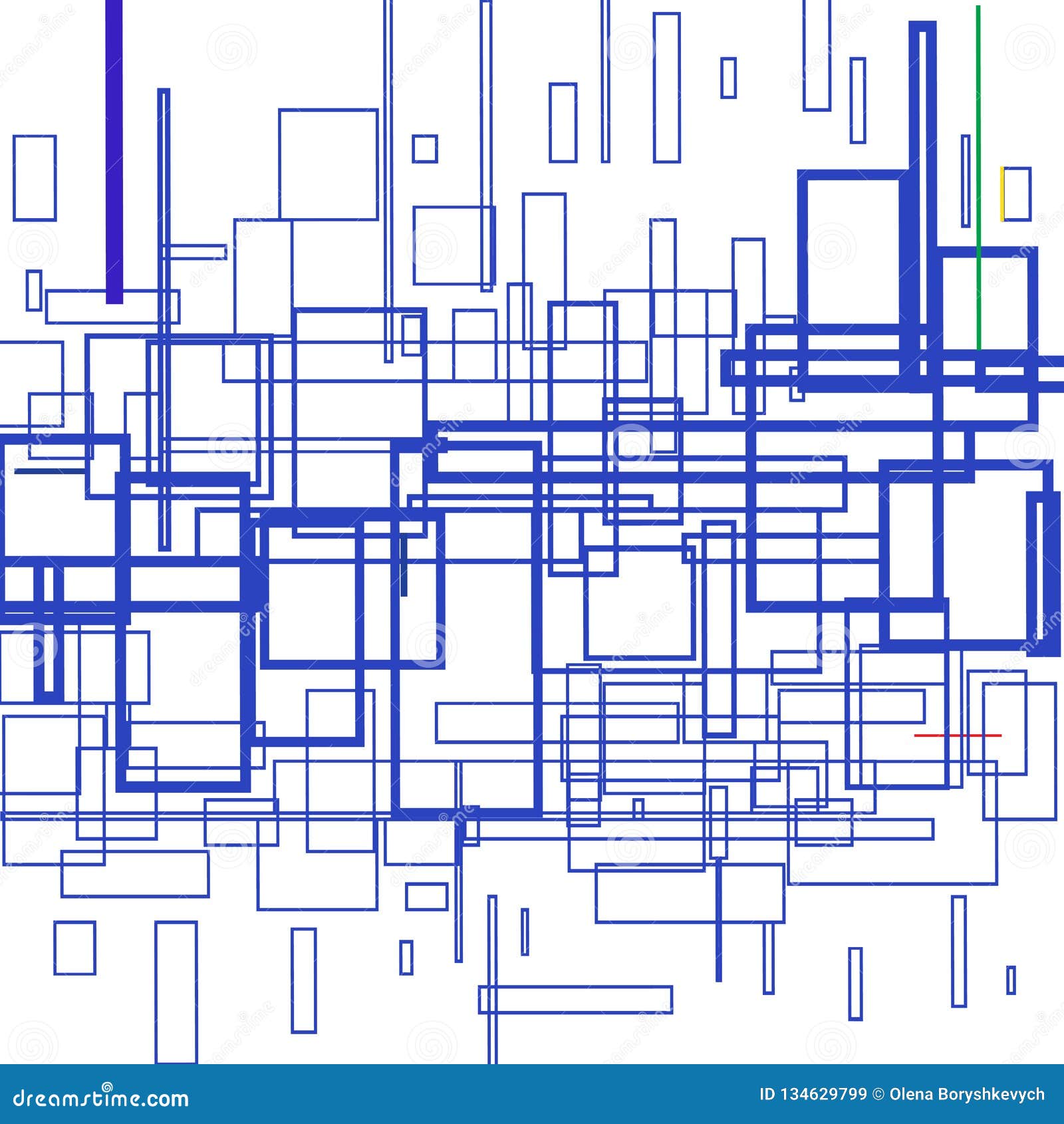 Vector Image of Blue Geometric Shapes. Stock Vector - Illustration of ...