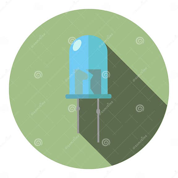Vector Image of a Blue Light-emitting Diode Stock Vector - Illustration ...