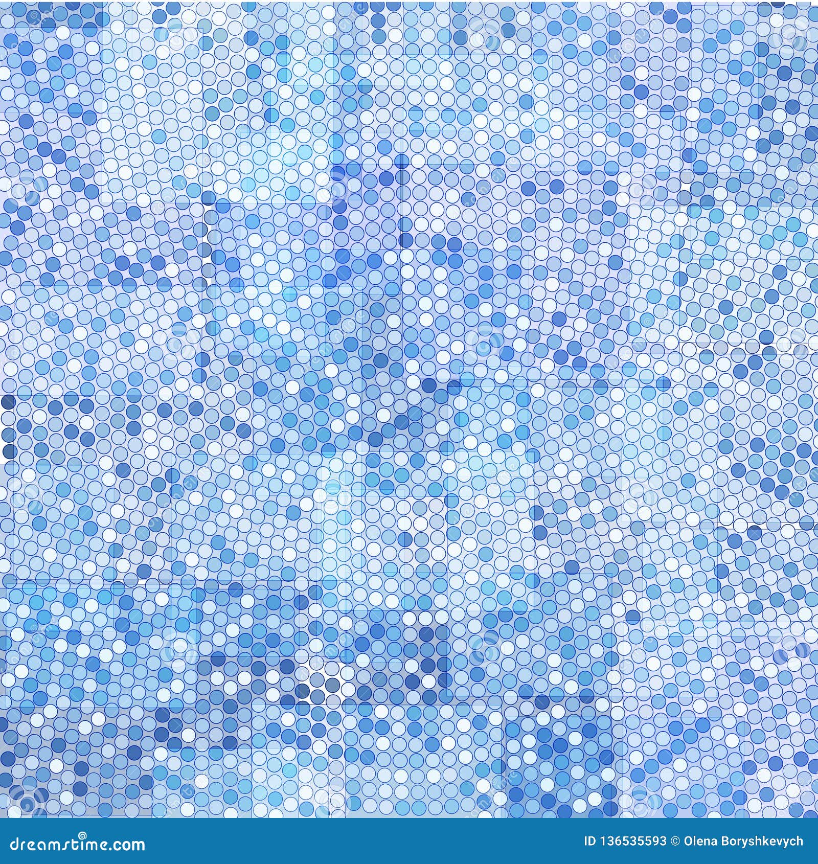 Vector Image of a Blue Points and Circles. Stock Vector - Illustration ...