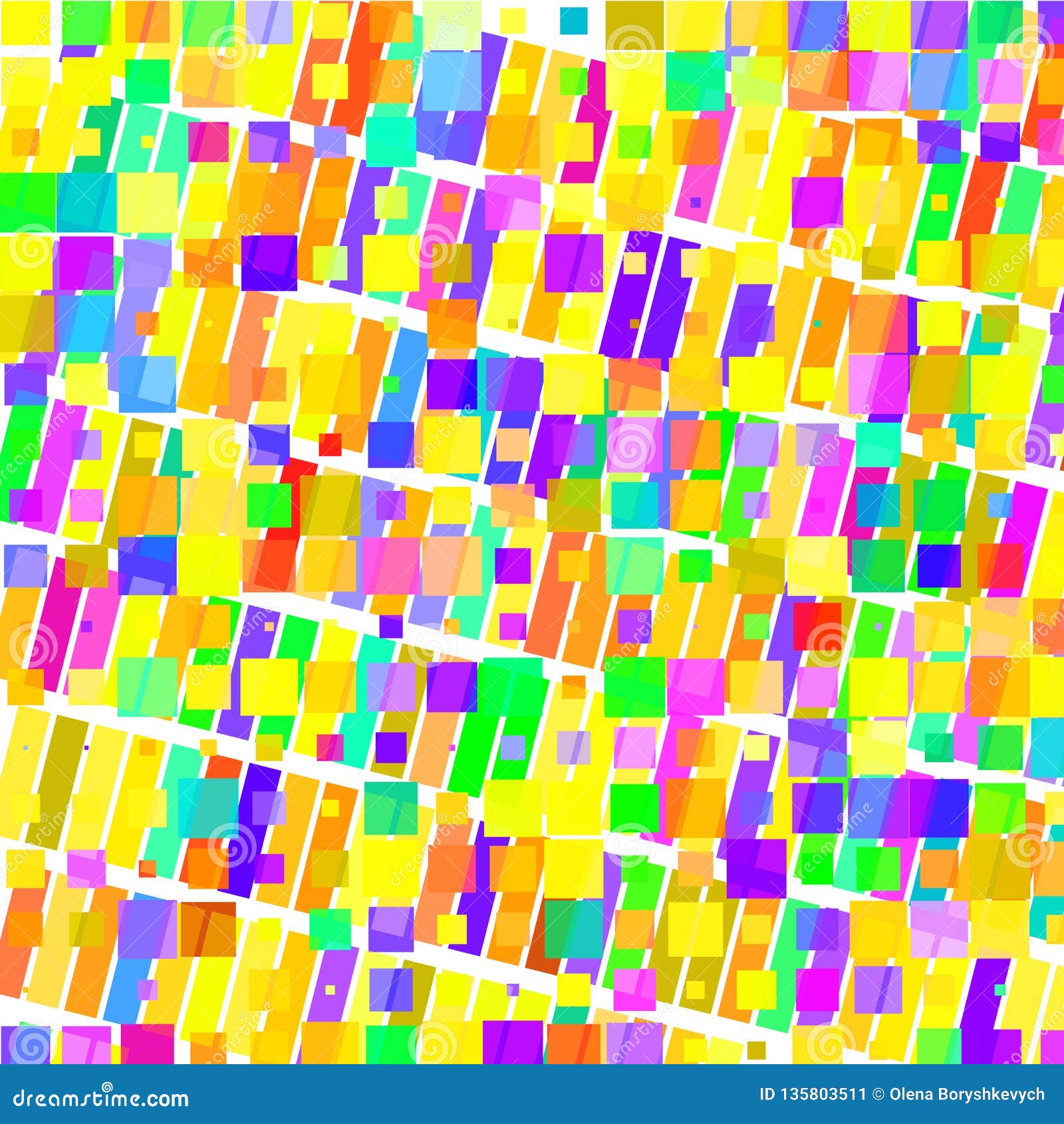 Vector Image of a Bright Colorful Squares. Stock Vector - Illustration ...