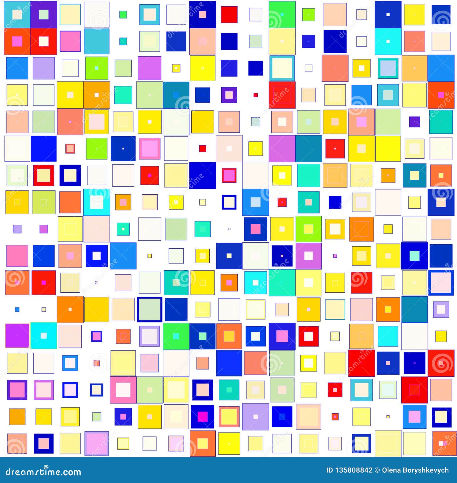 Vector Image of a Bright Colorful Squares. Stock Vector - Illustration ...