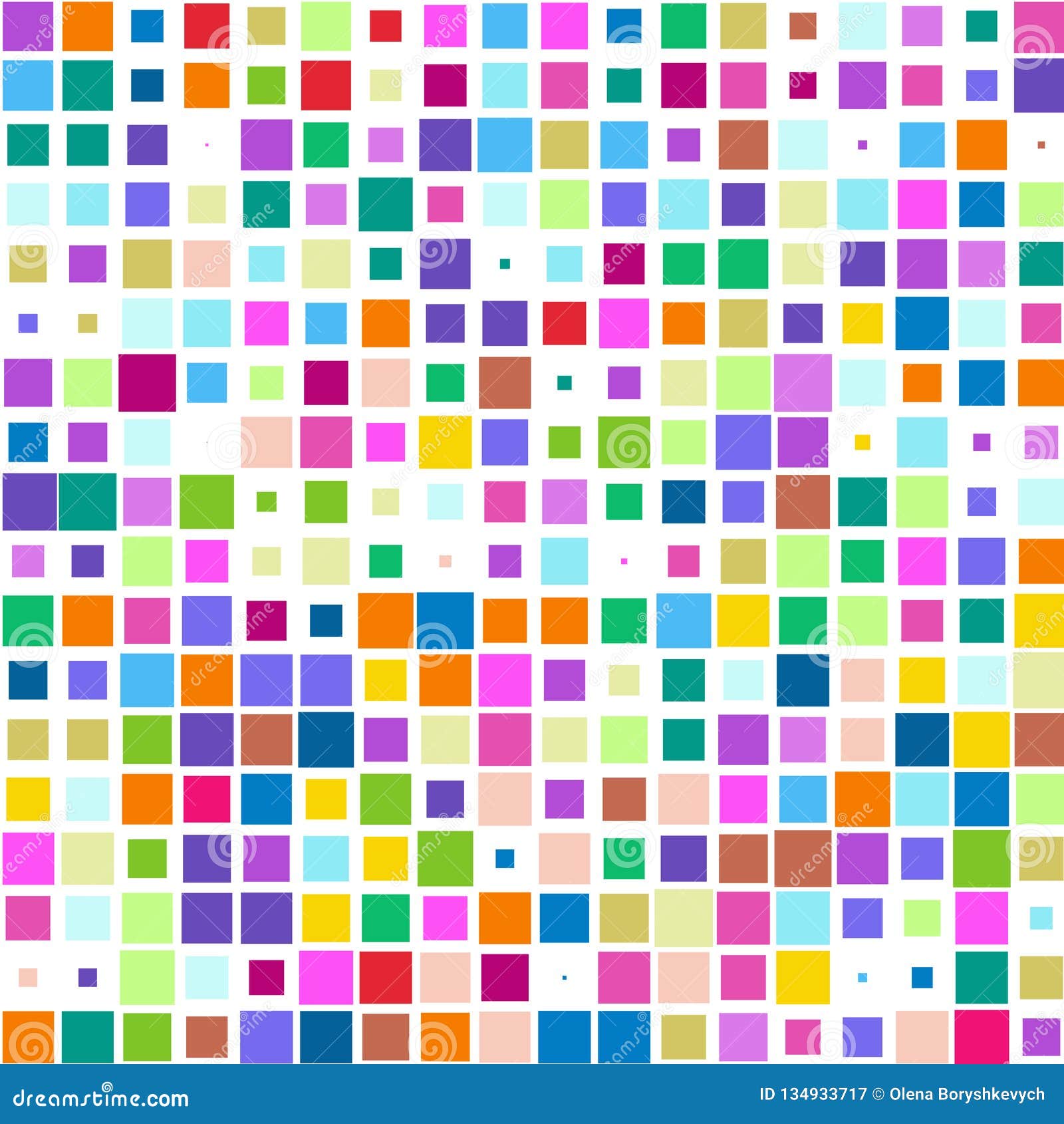 Vector Image of a Bright Colorful Squares on a White Background. Stock ...
