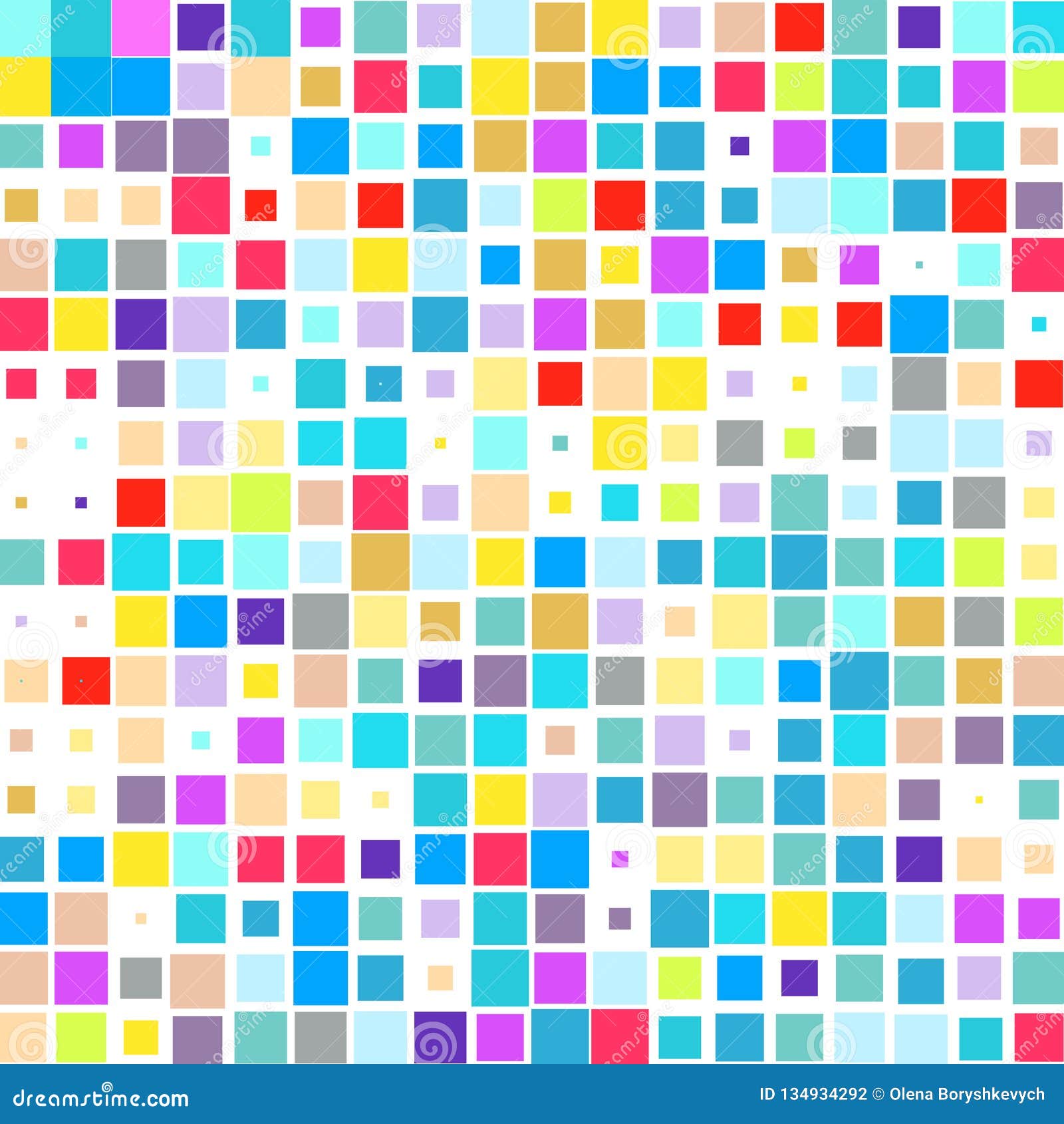 Vector Image of a Bright Colorful Squares on a White Background. Stock ...