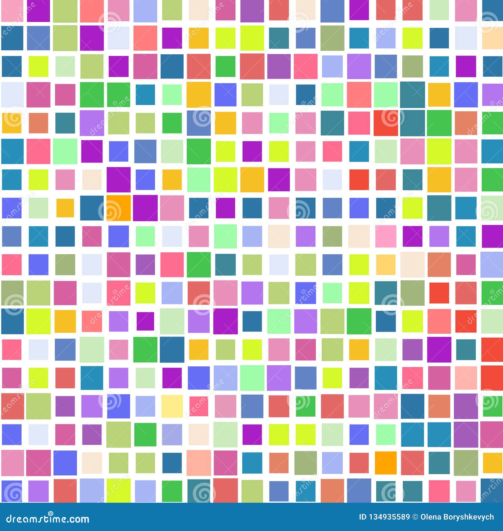 Vector Image of a Bright Colorful Squares on a White Background. Stock ...