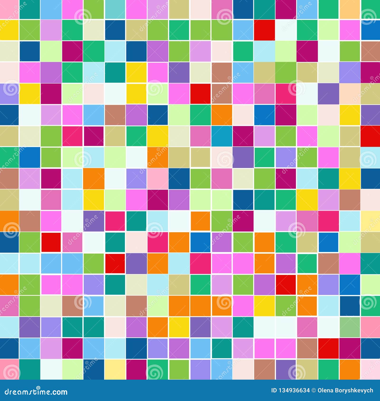 Vector Image of a Bright Colorful Squares on a White Background. Stock ...