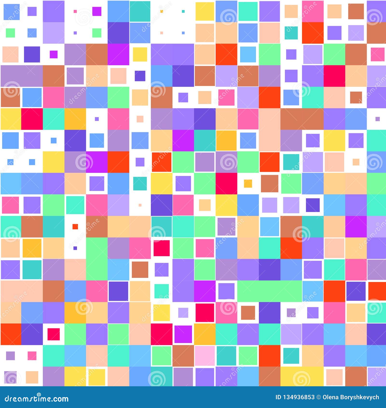 Vector Image of a Bright Colorful Squares on a White Background. Stock ...