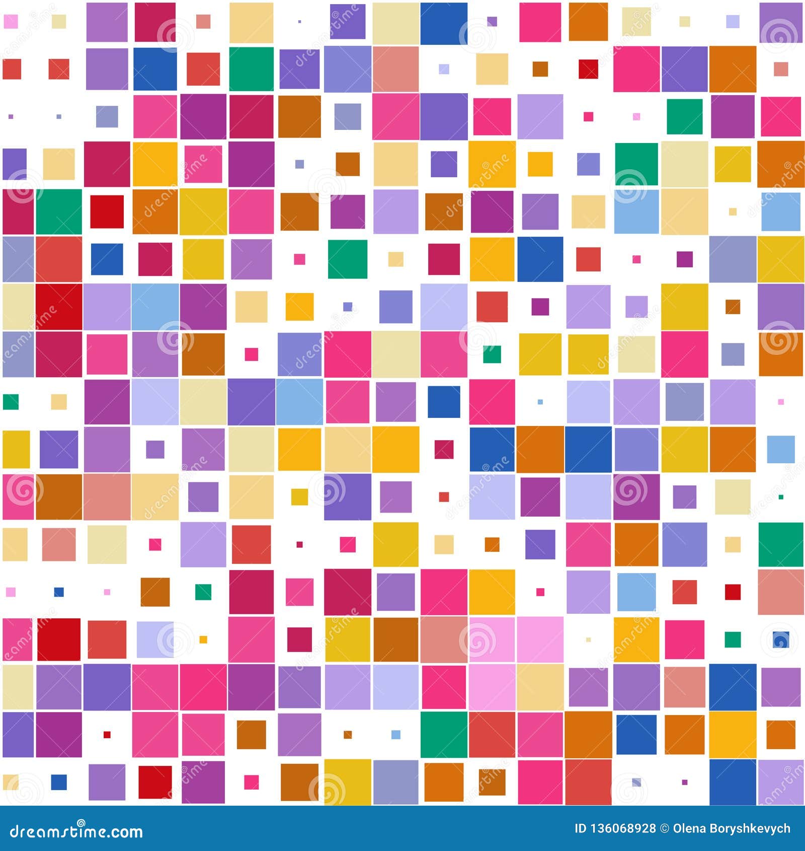 Vector Image of a Bright Colorful Squares on a White Background. Stock ...