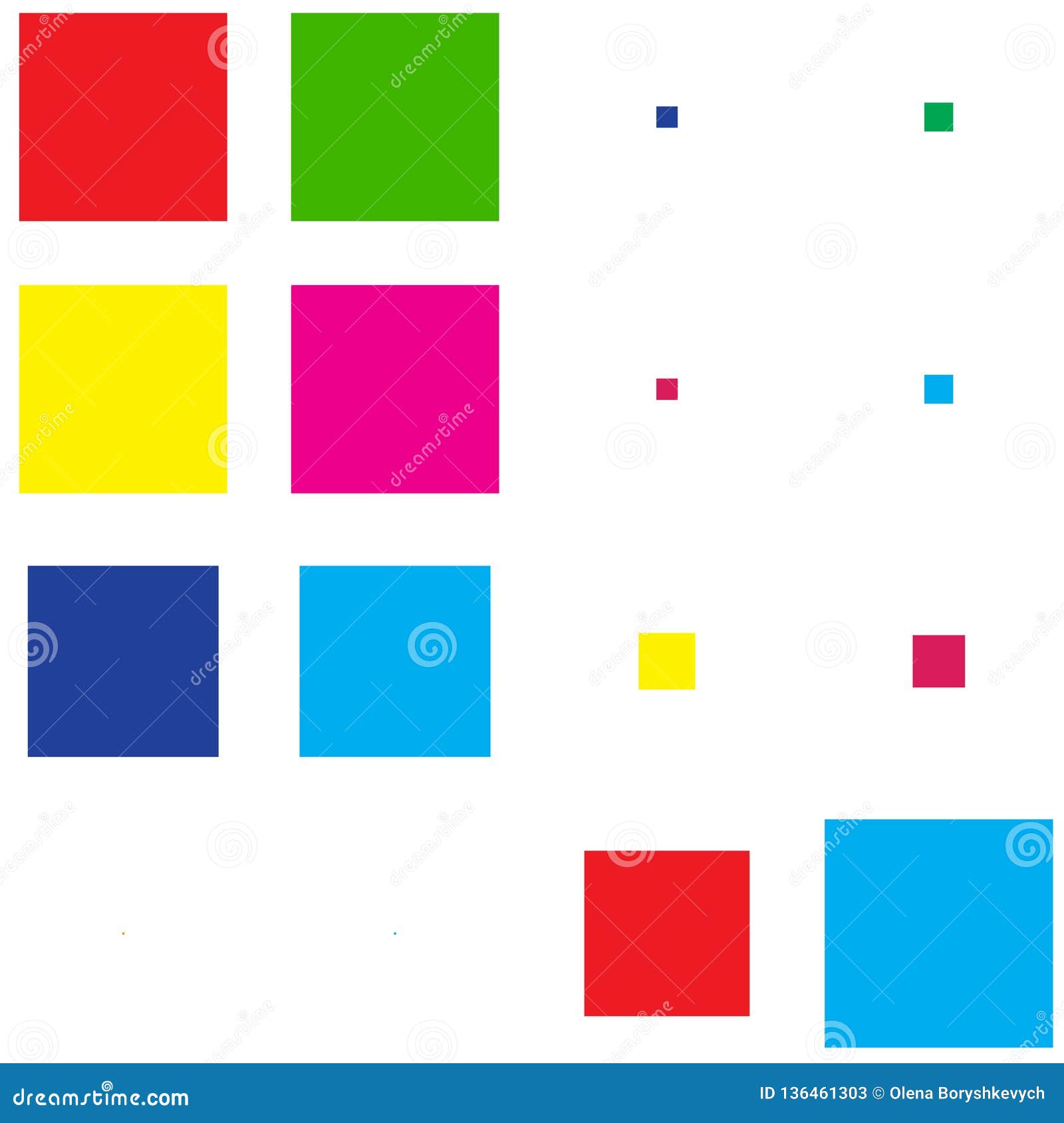 Vector Image of a Bright Colorful Squares on a White Background. Stock ...