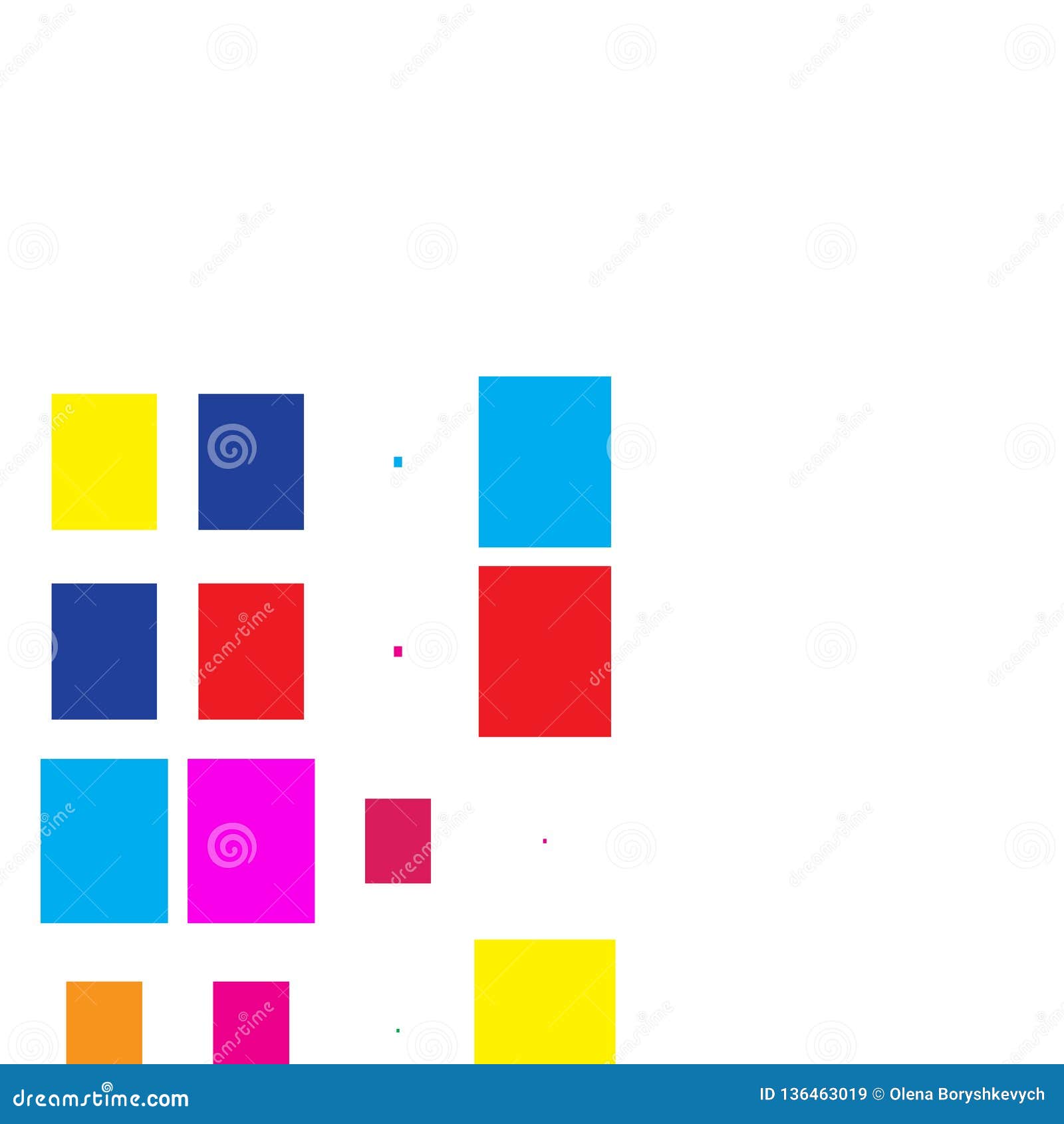 Vector Image of a Bright Colorful Squares on a White Background. Stock ...