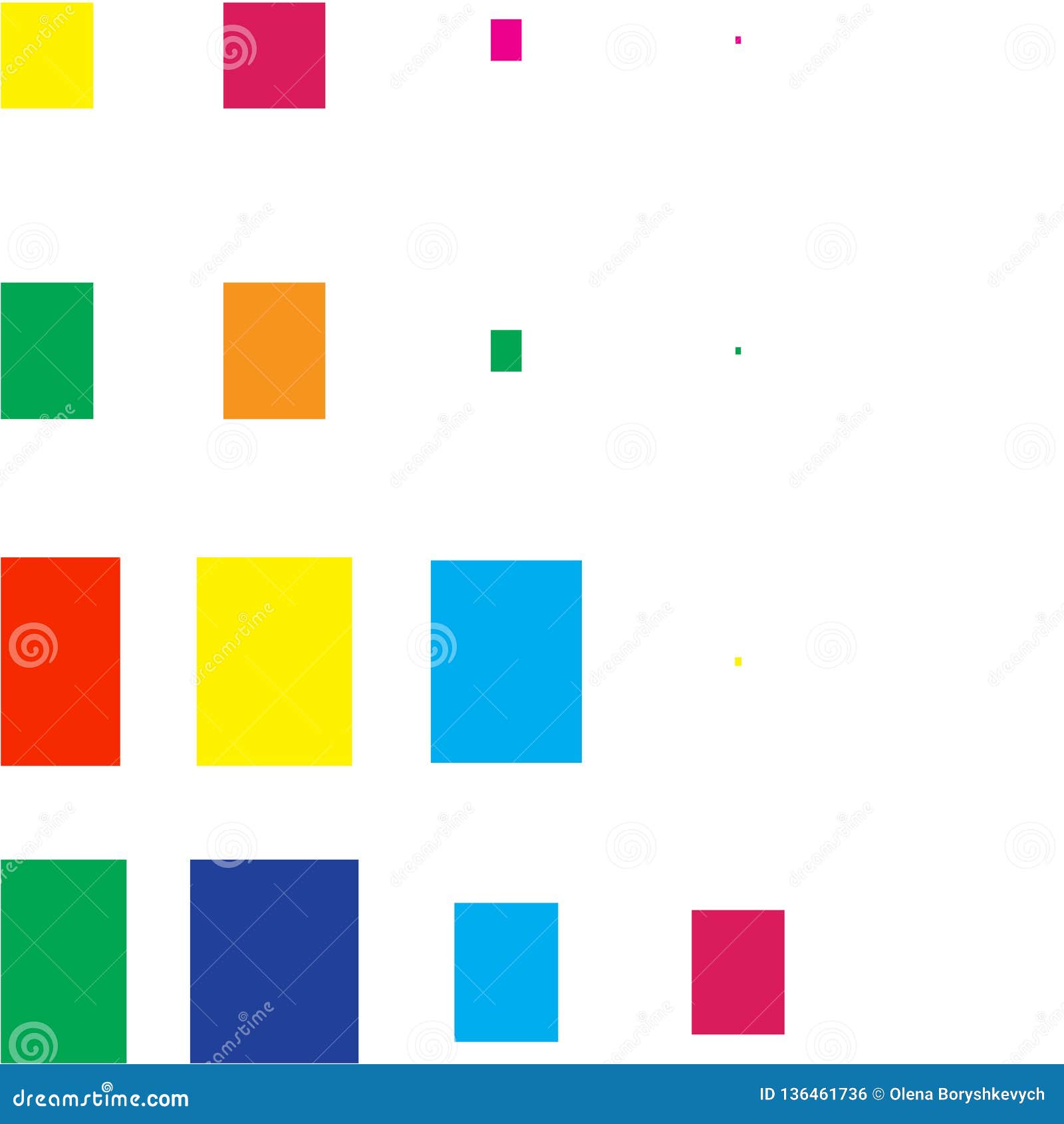 Vector Image of a Bright Colorful Squares on a White Background. Stock ...