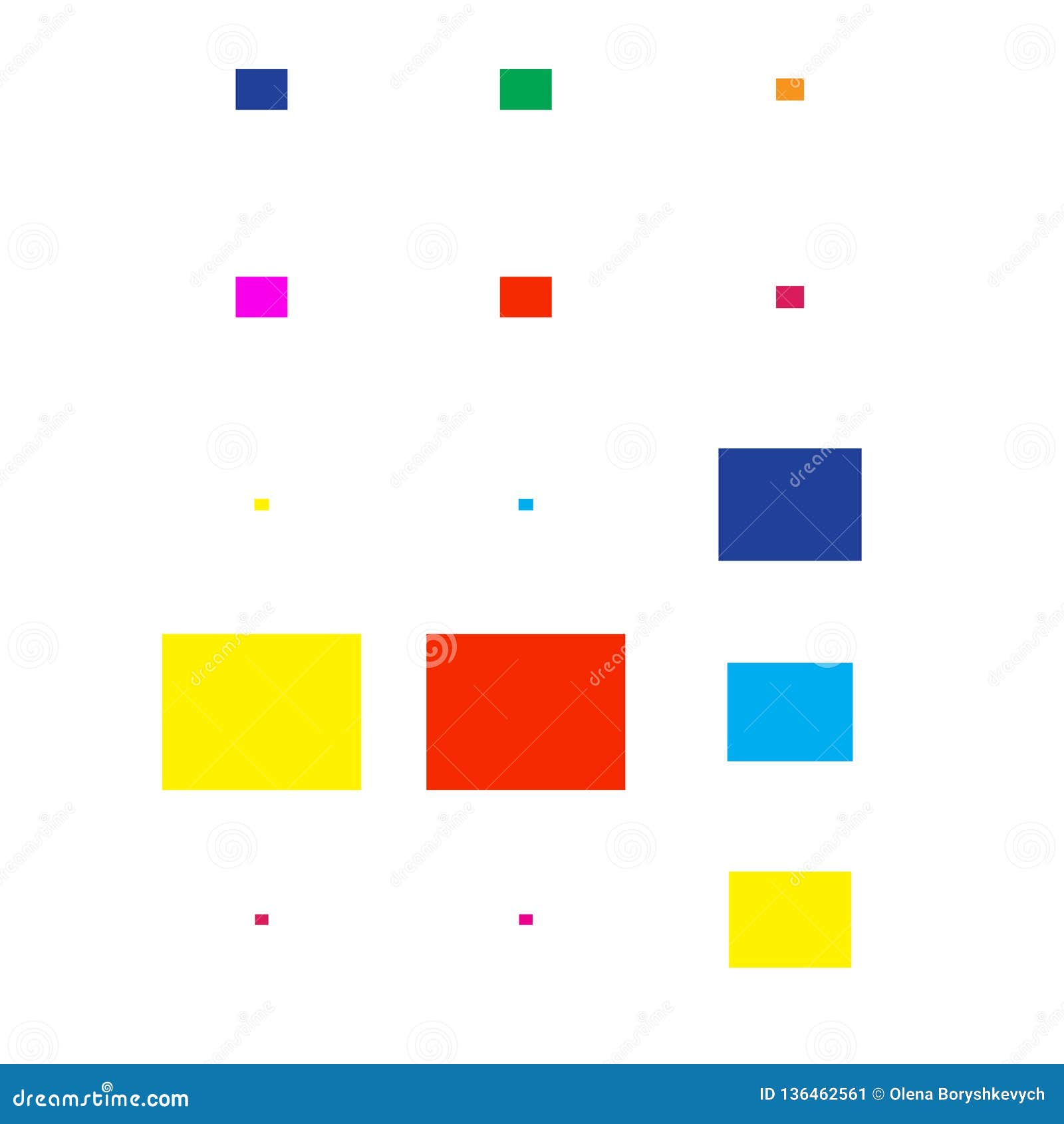 Vector Image of a Bright Colorful Squares on a White Background. Stock ...