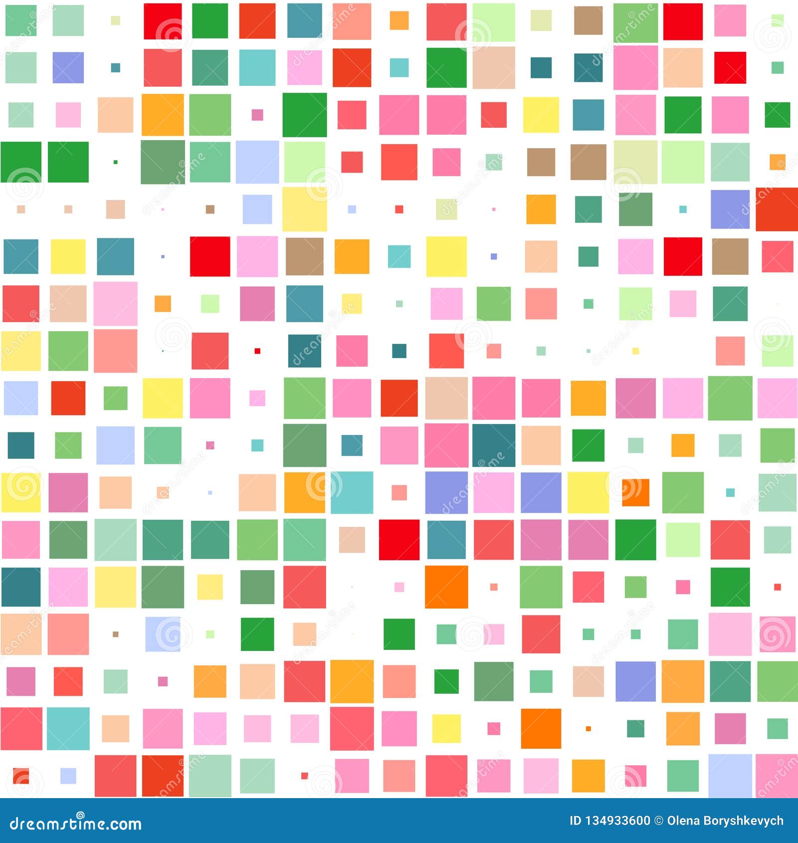 Vector Image of a Bright Colorful Squares on a White Background. Stock ...