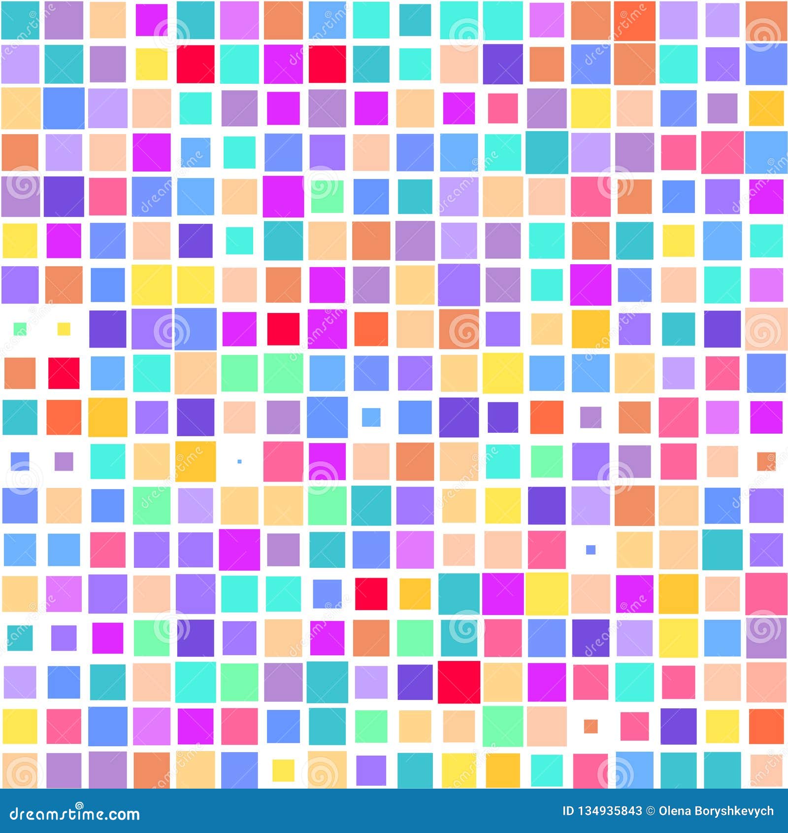 Vector Image of a Bright Colorful Squares on a White Background. Stock ...