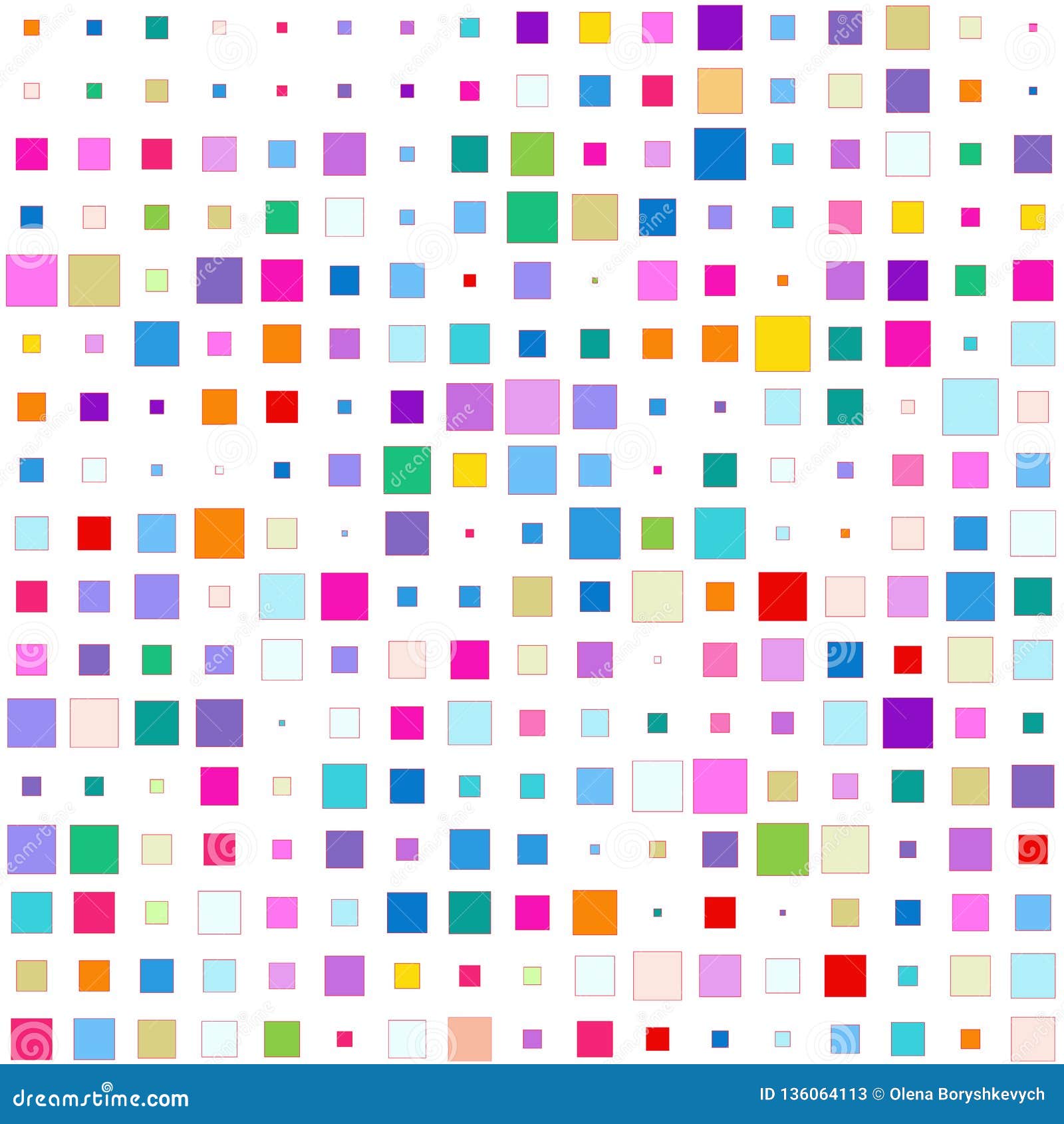 Vector Image of a Bright Colorful Squares on a White Background. Stock ...