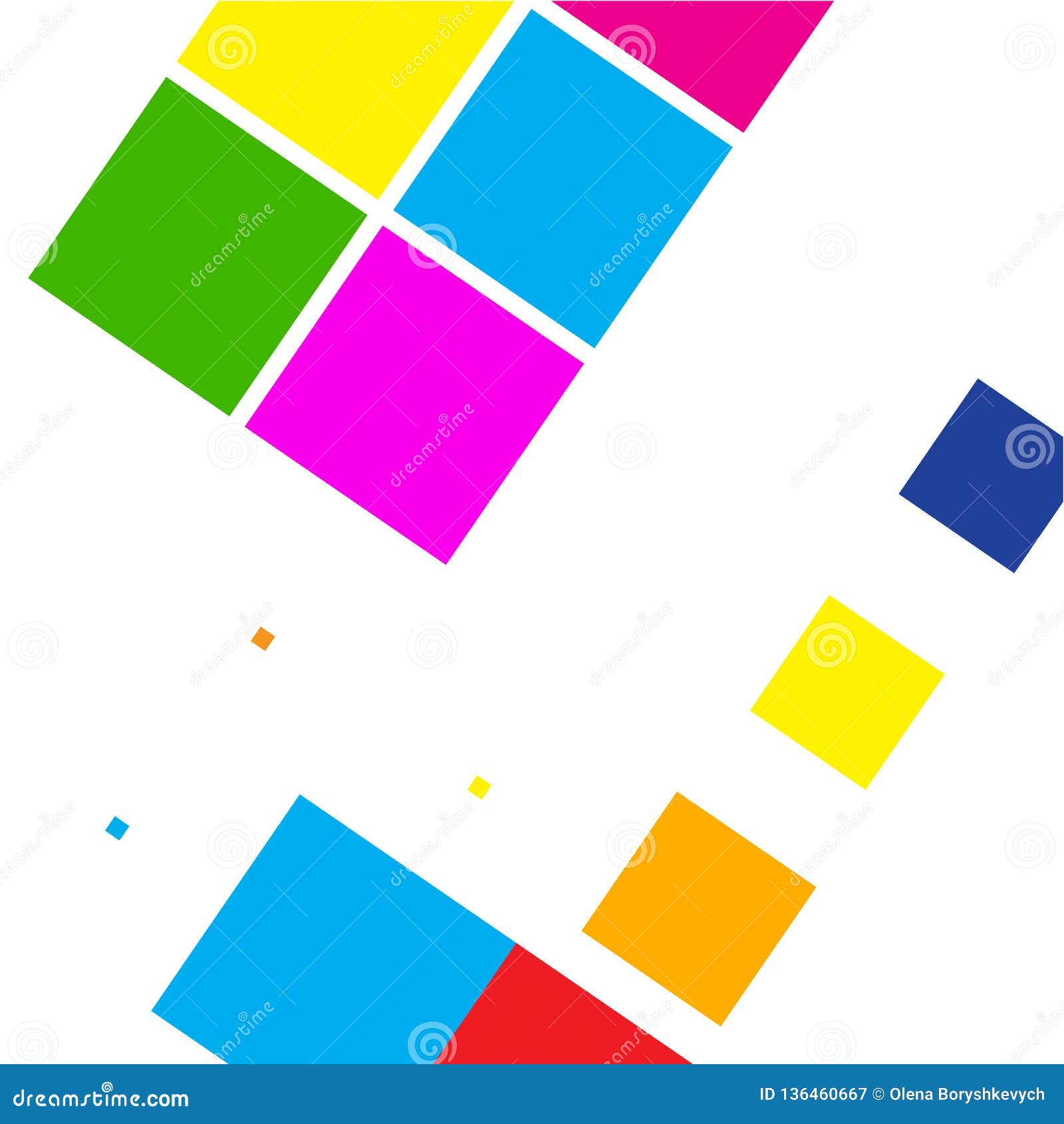 Vector Image of a Bright Colorful Squares on a White Background. Stock ...
