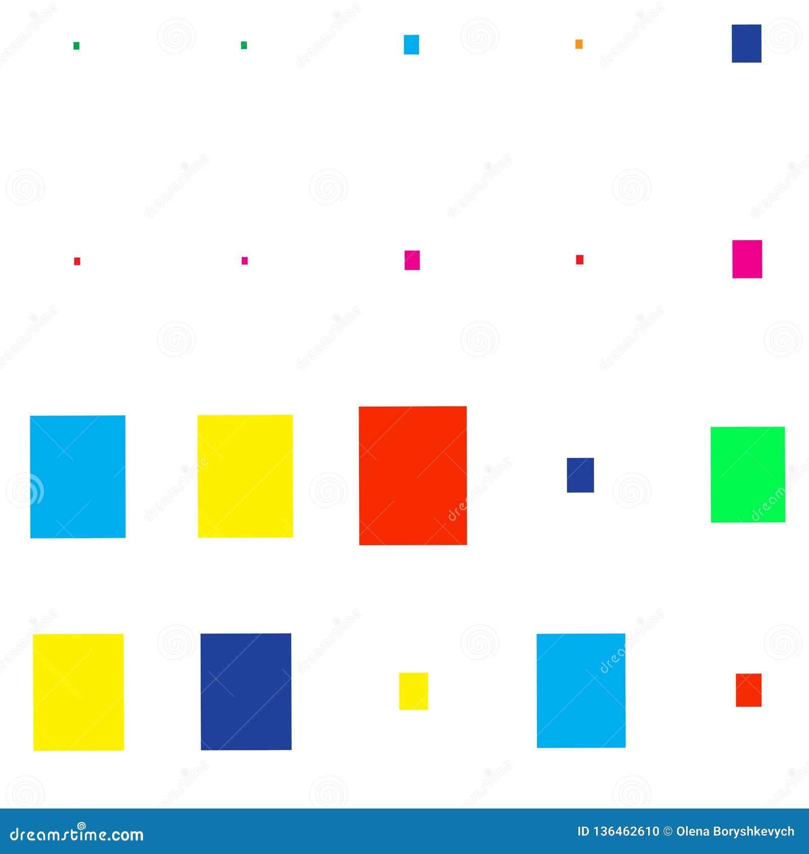 Vector Image of a Bright Colorful Squares on a White Background. Stock ...