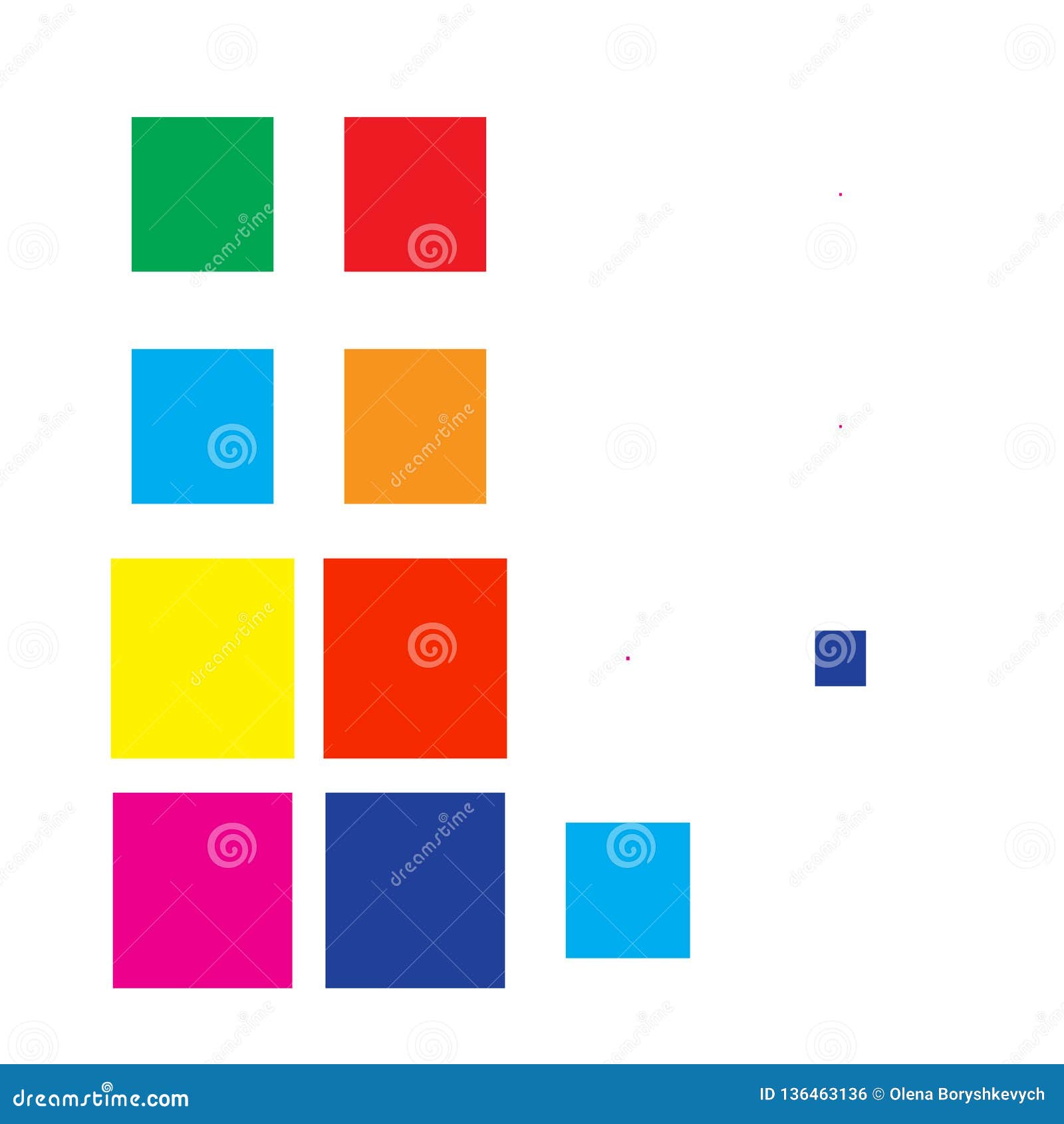 Vector Image of a Bright Colorful Squares on a White Background. Stock ...