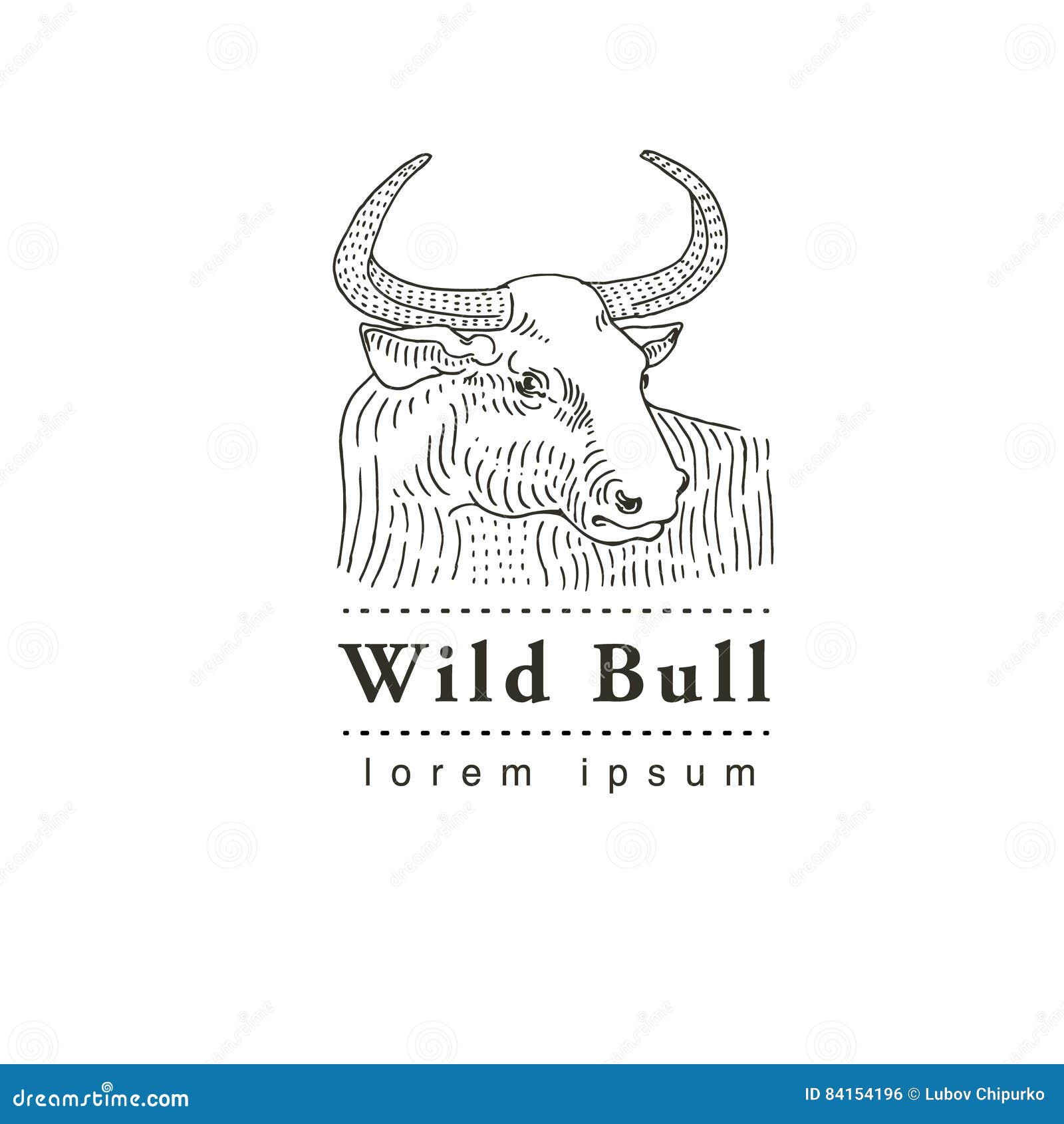Vector image of an bull. stock vector. Illustration of mascot - 84154196