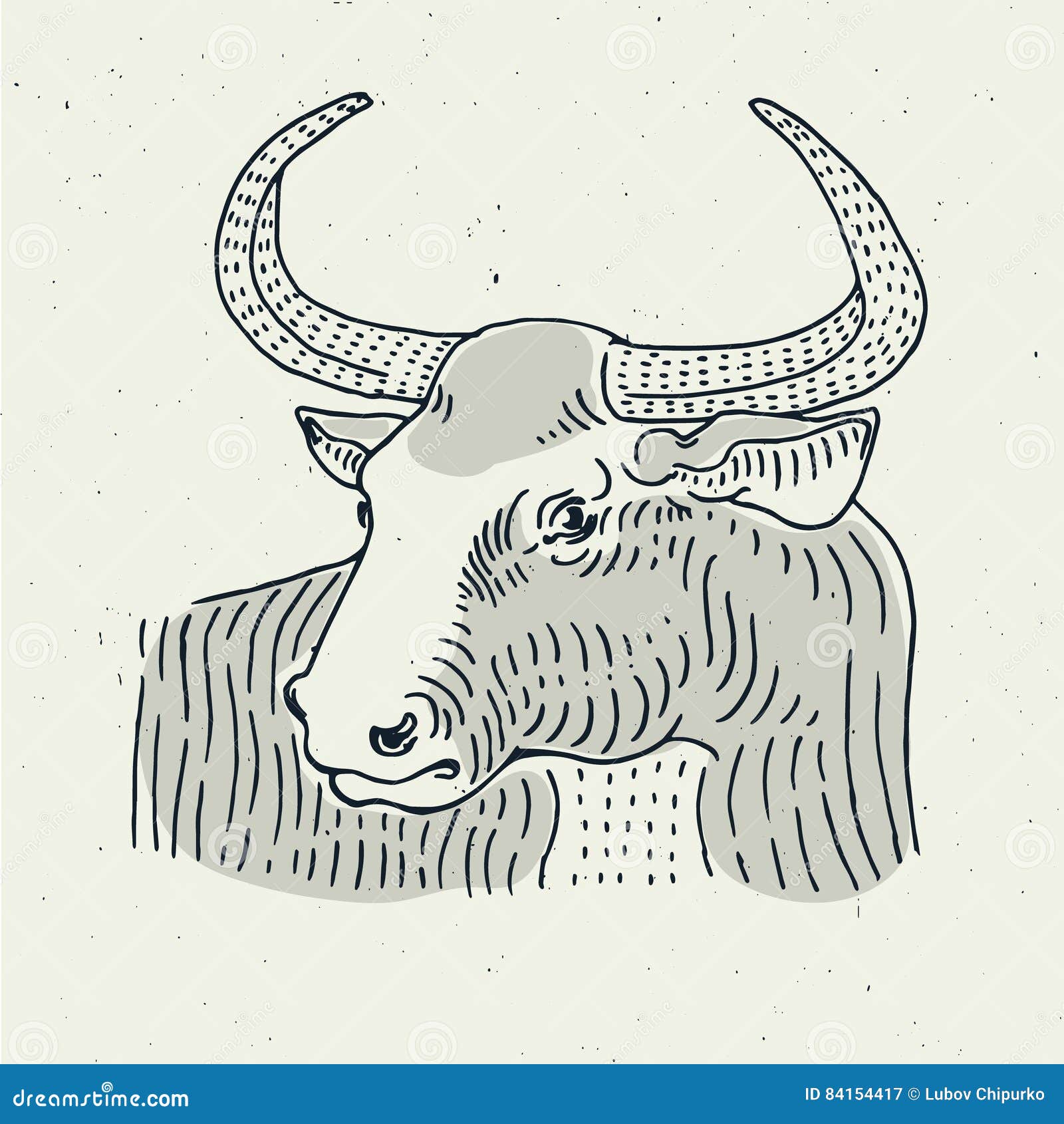Vector image of an bull. stock vector. Illustration of symbol - 84154417