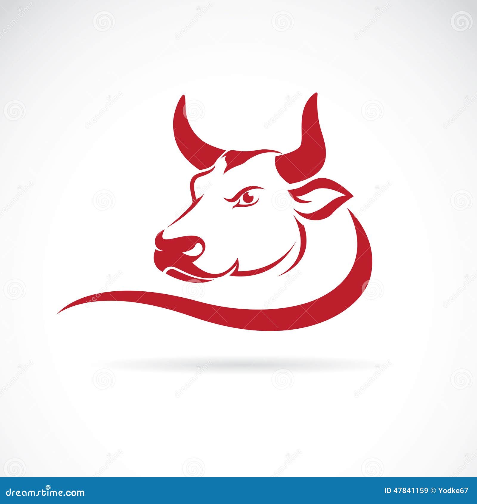 Vector Image of an Bull Head Stock Vector - Illustration of main ...