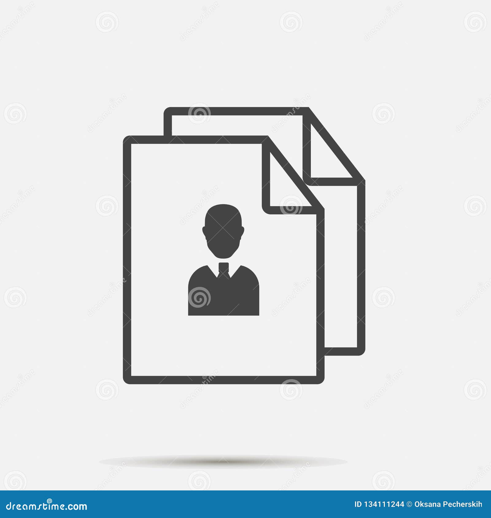 Vector Image of Business Document. Symbol Management. Layers Grouped ...