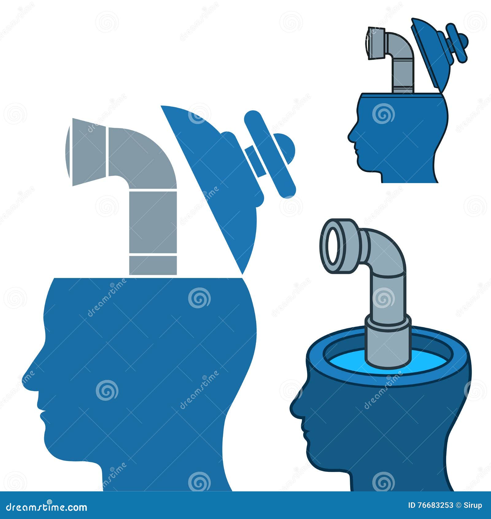 Vector Image of Businessmen Heads with Periscopes Stock Vector ...