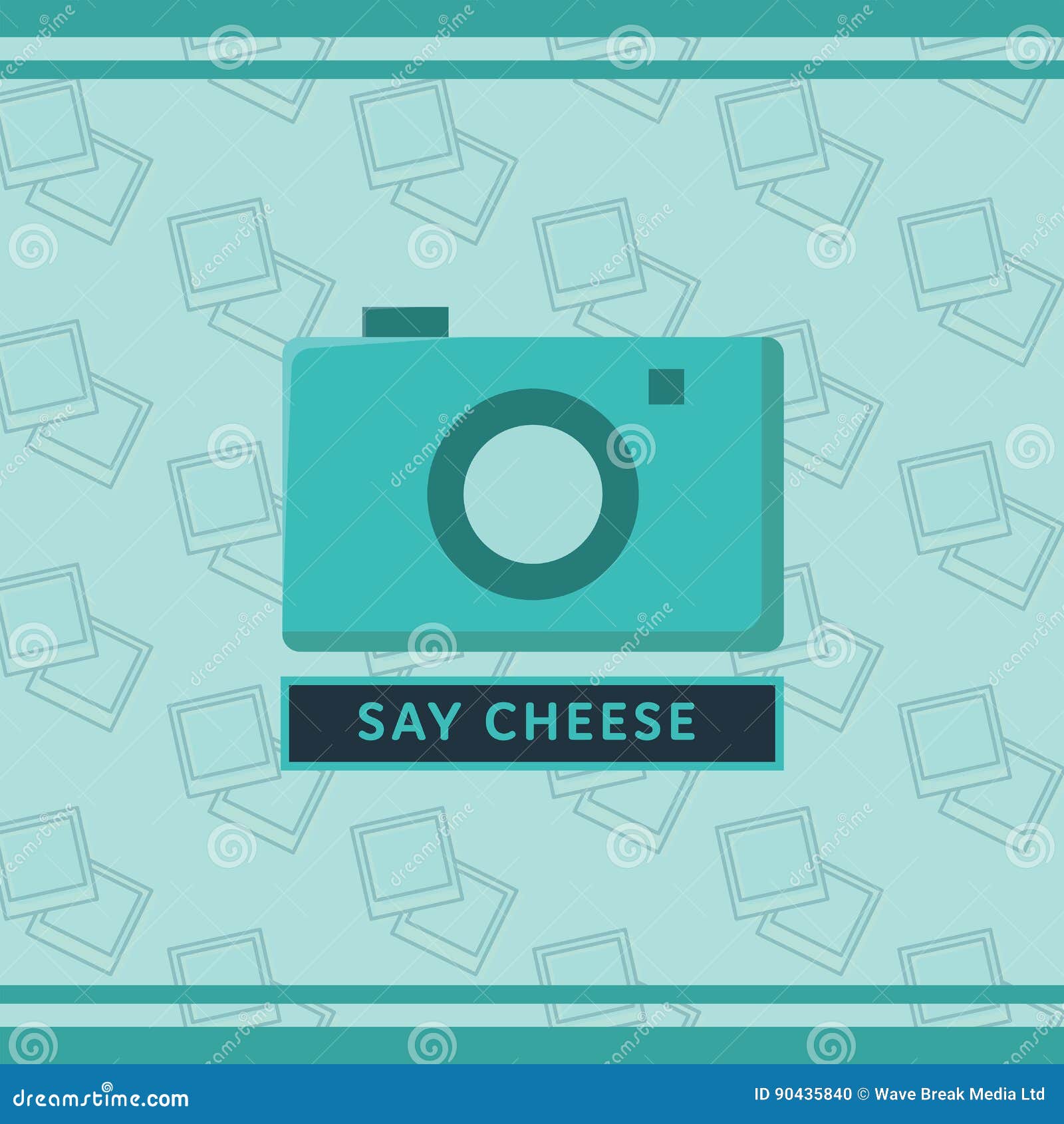 Vector Image of Camera with Text Say Cheese Stock Vector - Illustration ...