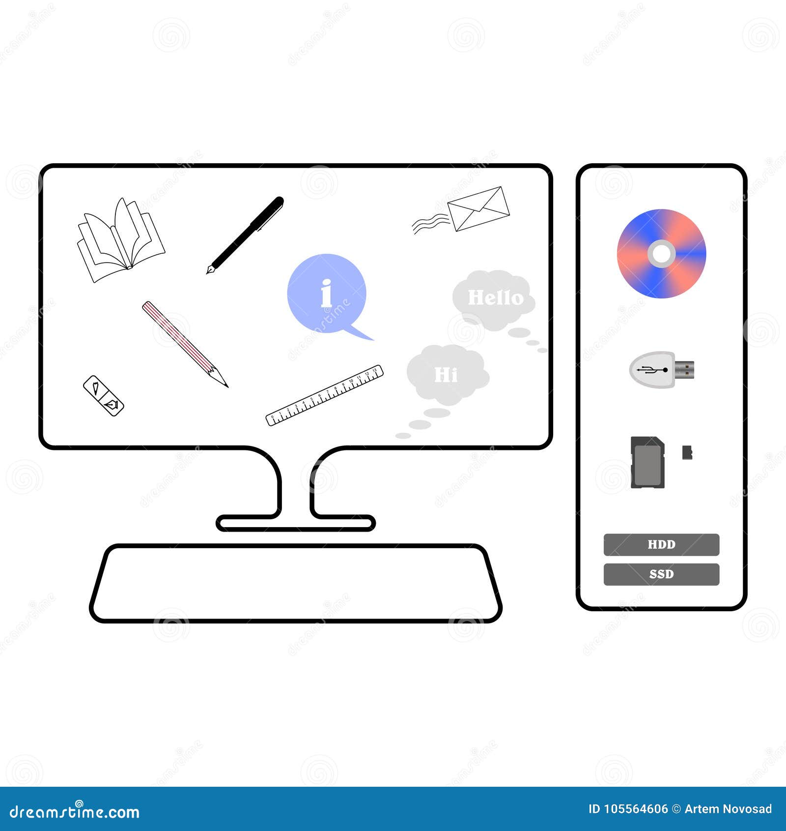 Possibilities of Modern Computer Technologies Stock Vector ...