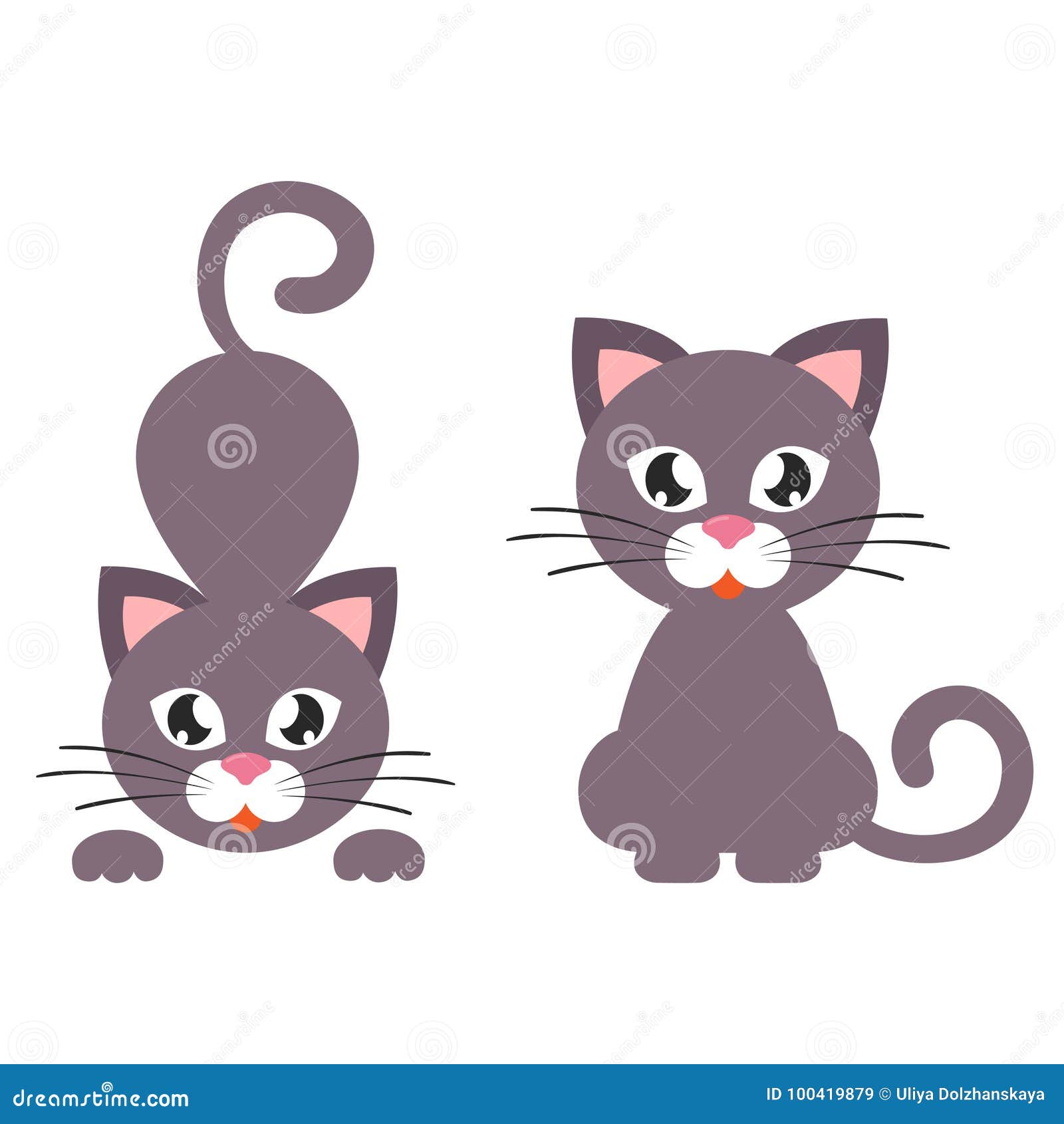 Cartoon cat set stock vector. Illustration of cartoon - 100419879