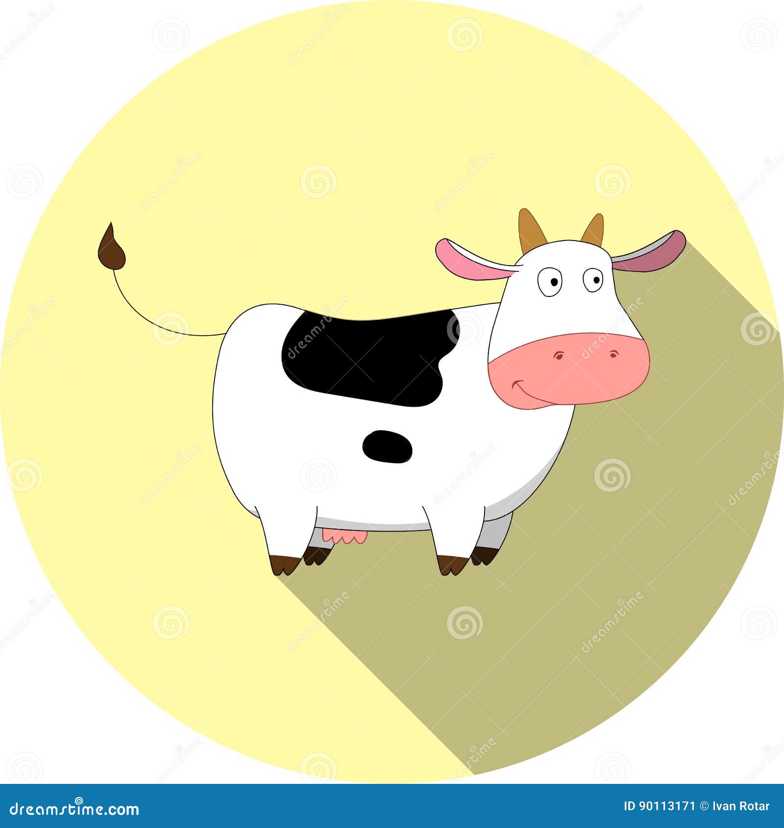 Vector Image of Cartoon Cow Stock Vector - Illustration of mascot, cool ...