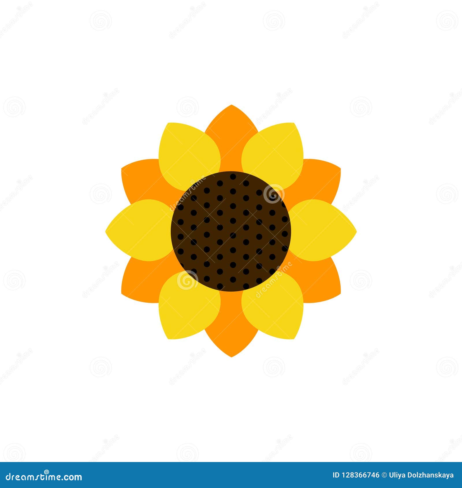 Cartoon Cute Sunflower Vector Image Stock Vector - Illustration of ...