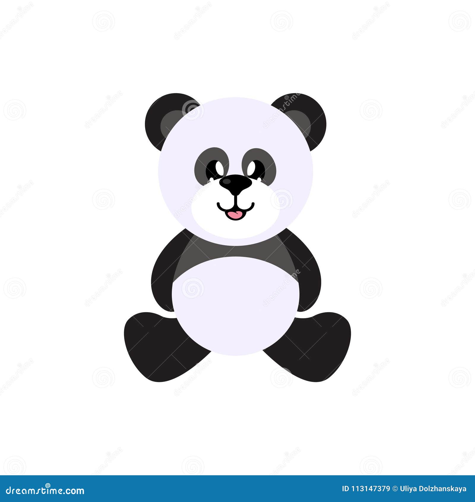 Cartoon Panda Vector Sitting Stock Vector - Illustration of happy ...