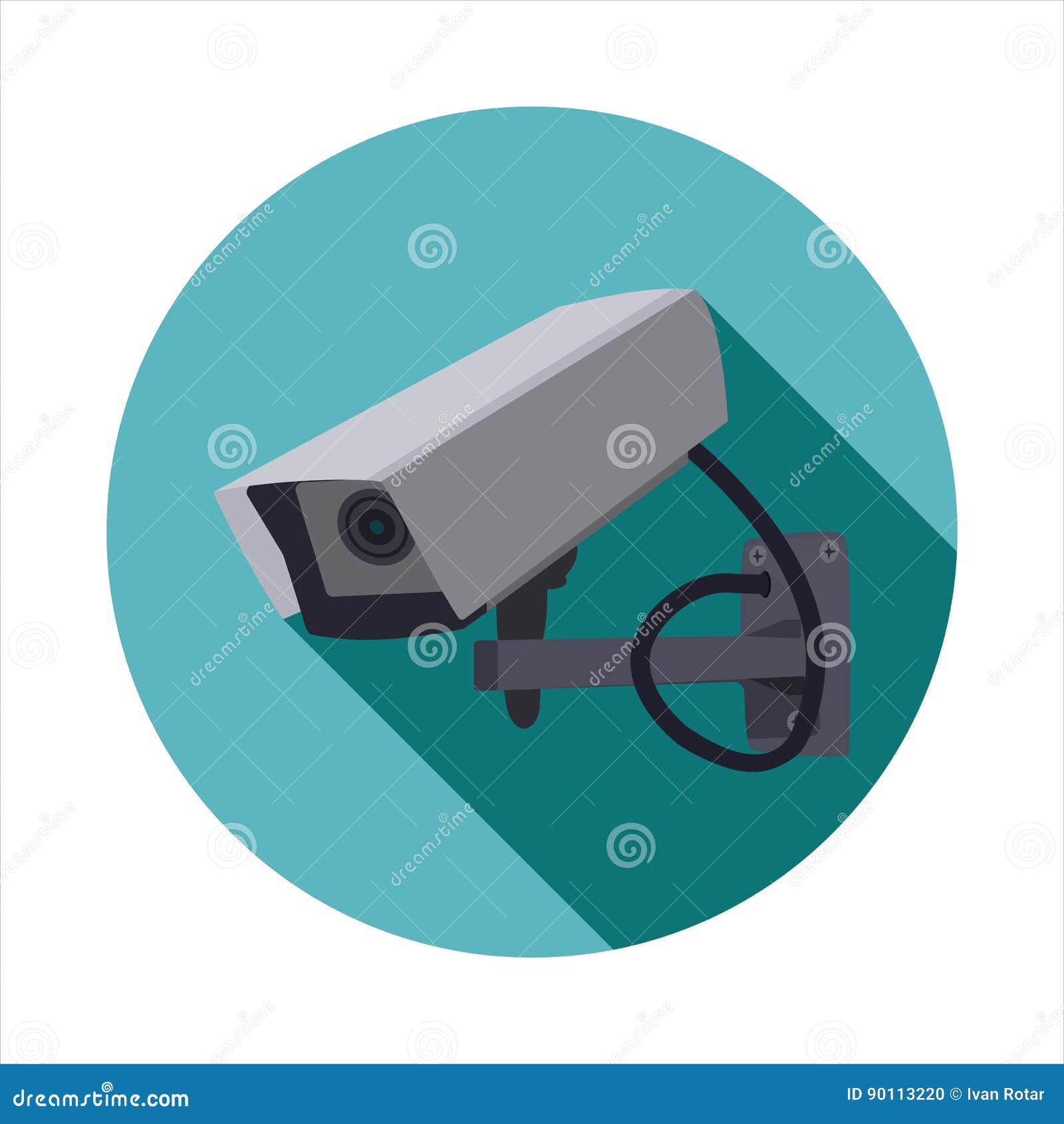 Vector image of CCTV stock vector. Illustration of building - 90113220