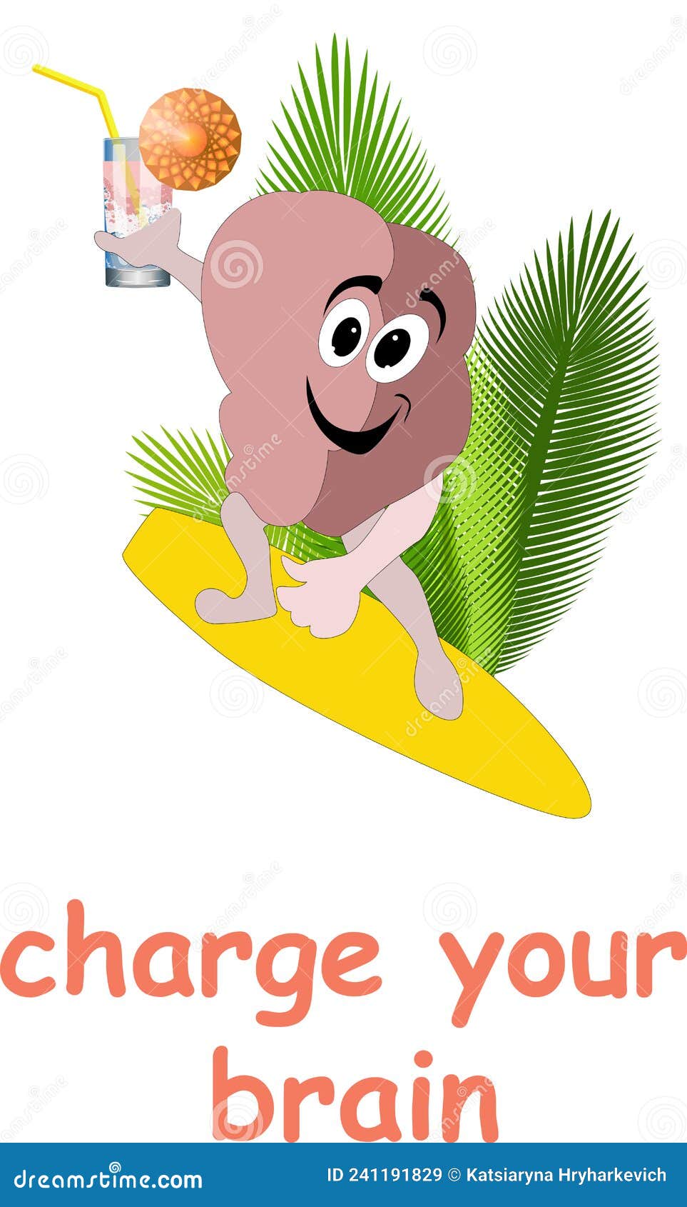 Character in the Form of a Brain Combining Sport and Relaxation ...