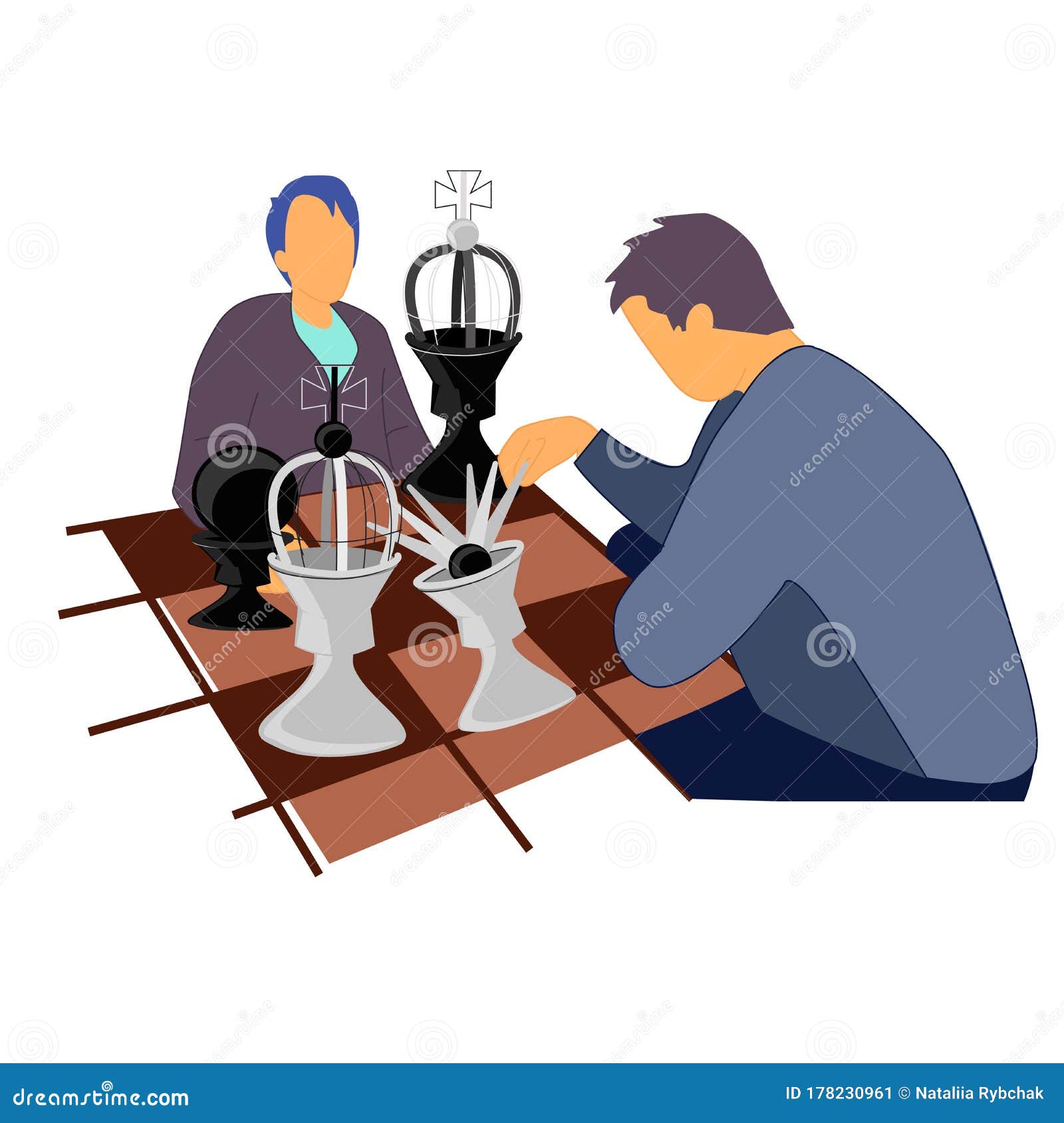 Vector image checkmate stock vector. Illustration of moves - 178230961