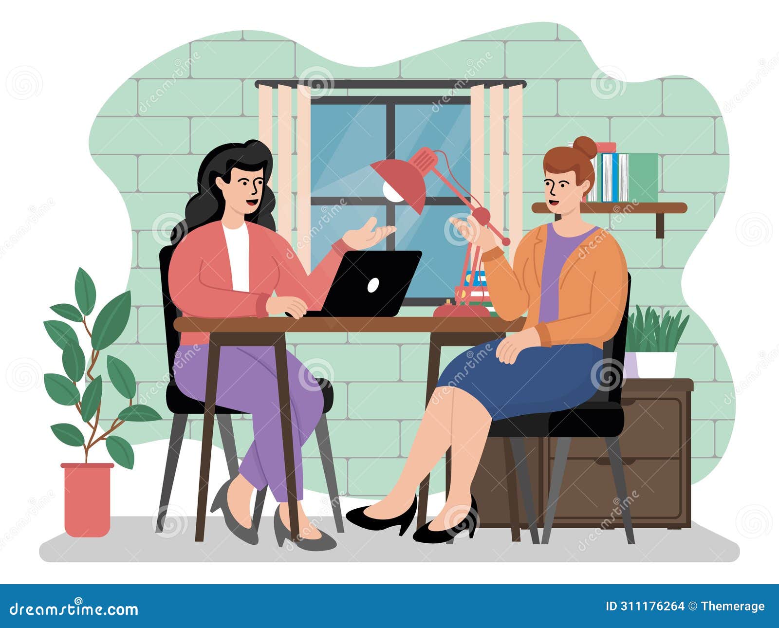 Vector Image of Client Meeting with the Company Manager Stock ...