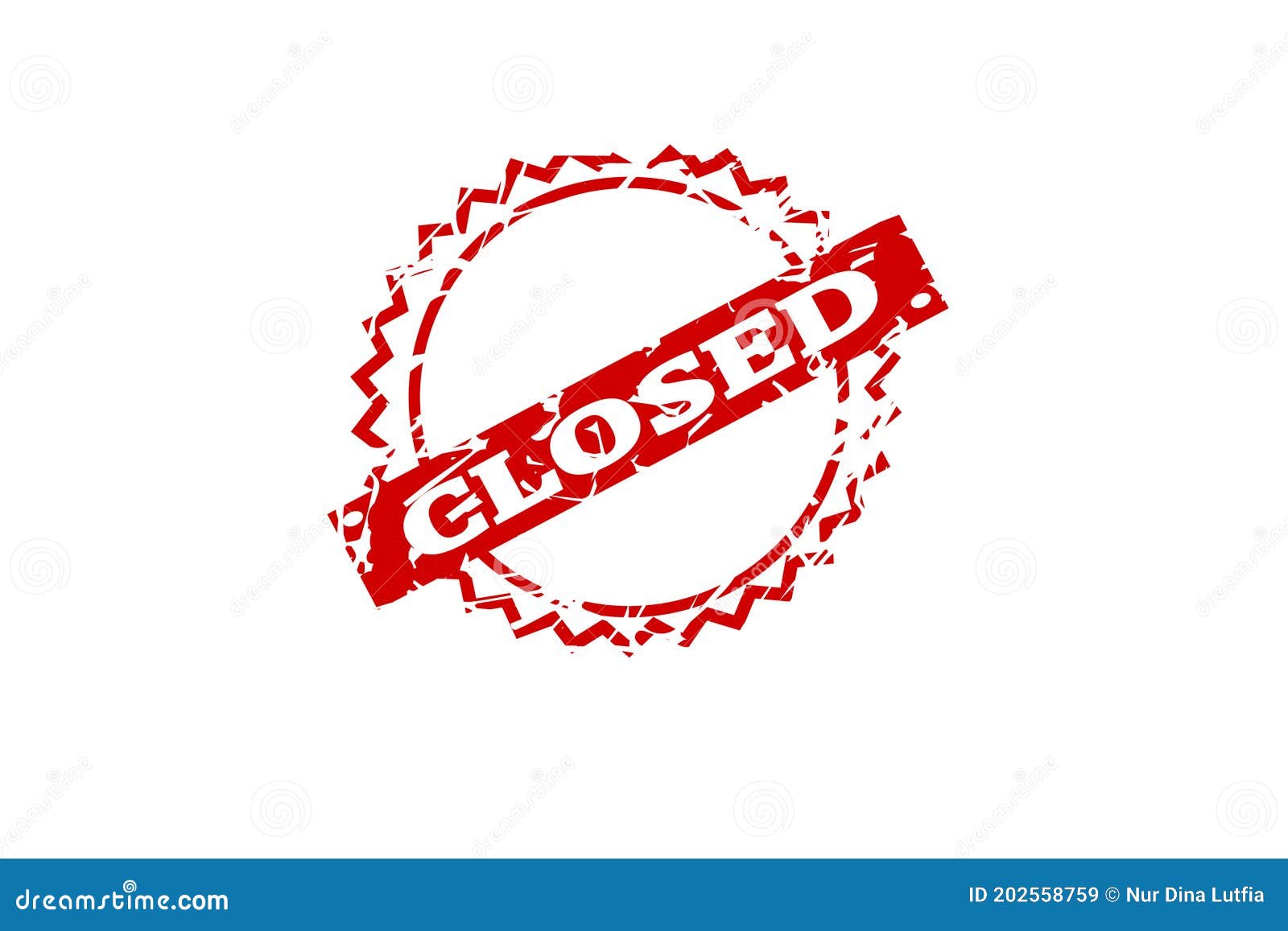 Vector Icon, Closed Rubber Stamp, and Illustration Stock Vector ...