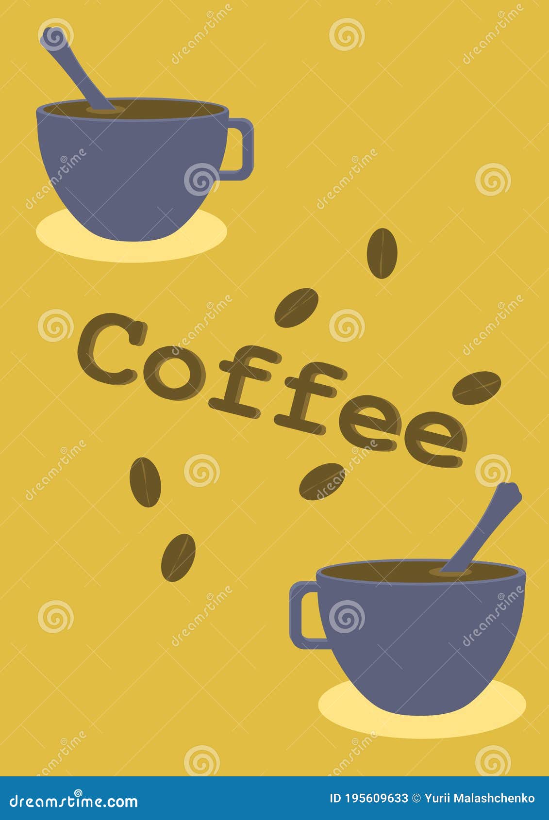 Vector Image of a Coffee Cup with a Spoon Stock Illustration ...