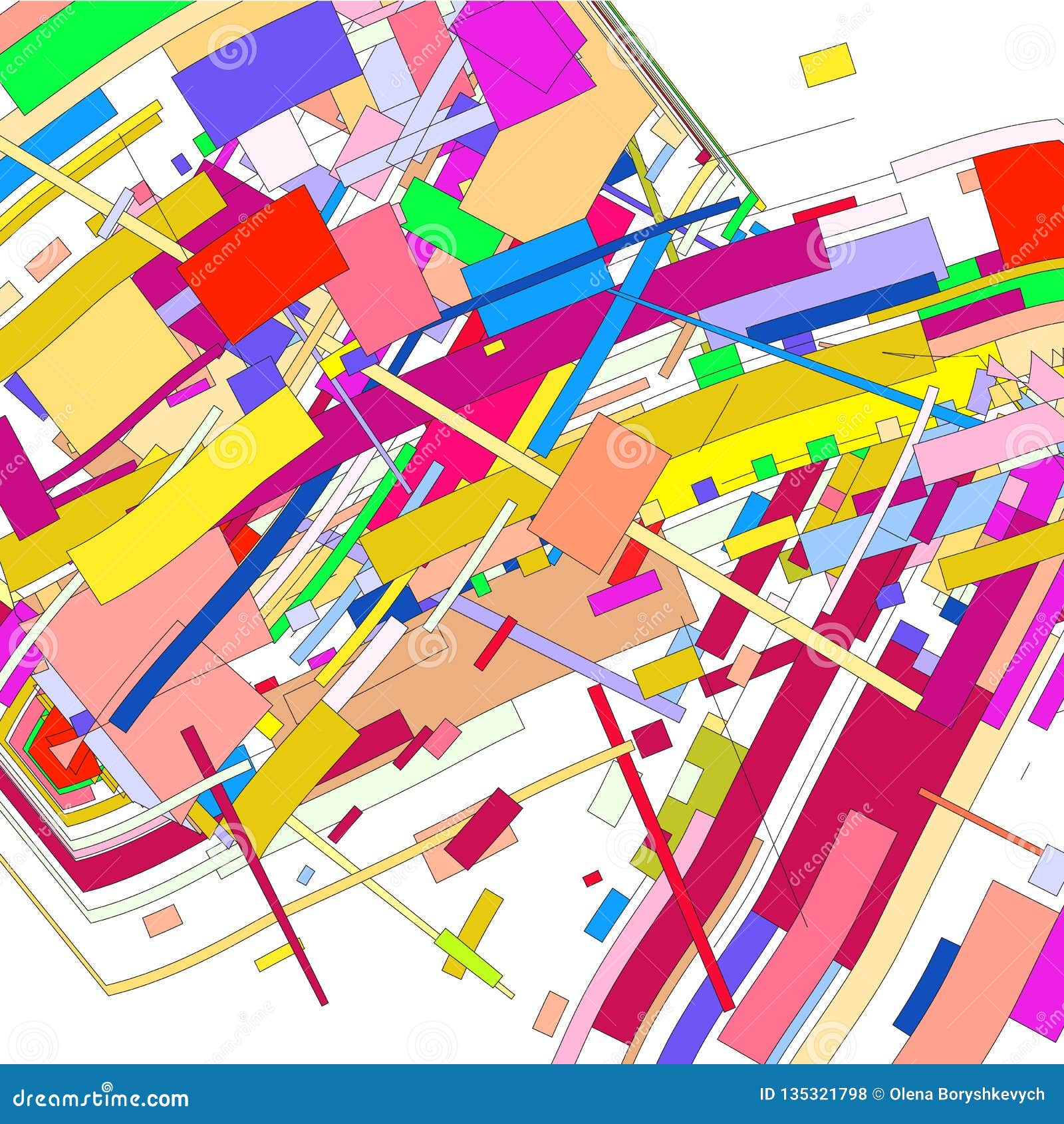 Vector Image of Colored Geometric Shapes. Stock Vector - Illustration ...
