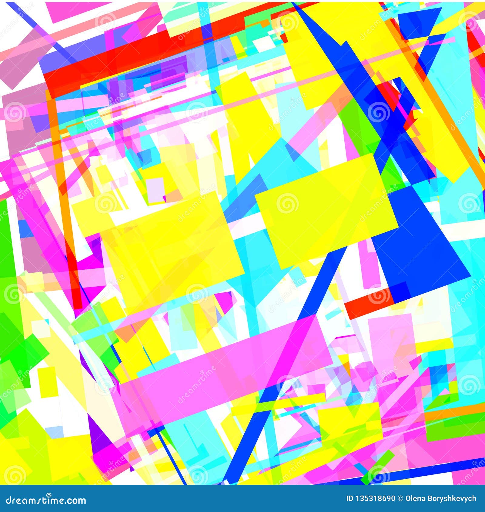 Vector Image of Colored Geometric Shapes. Stock Vector - Illustration ...